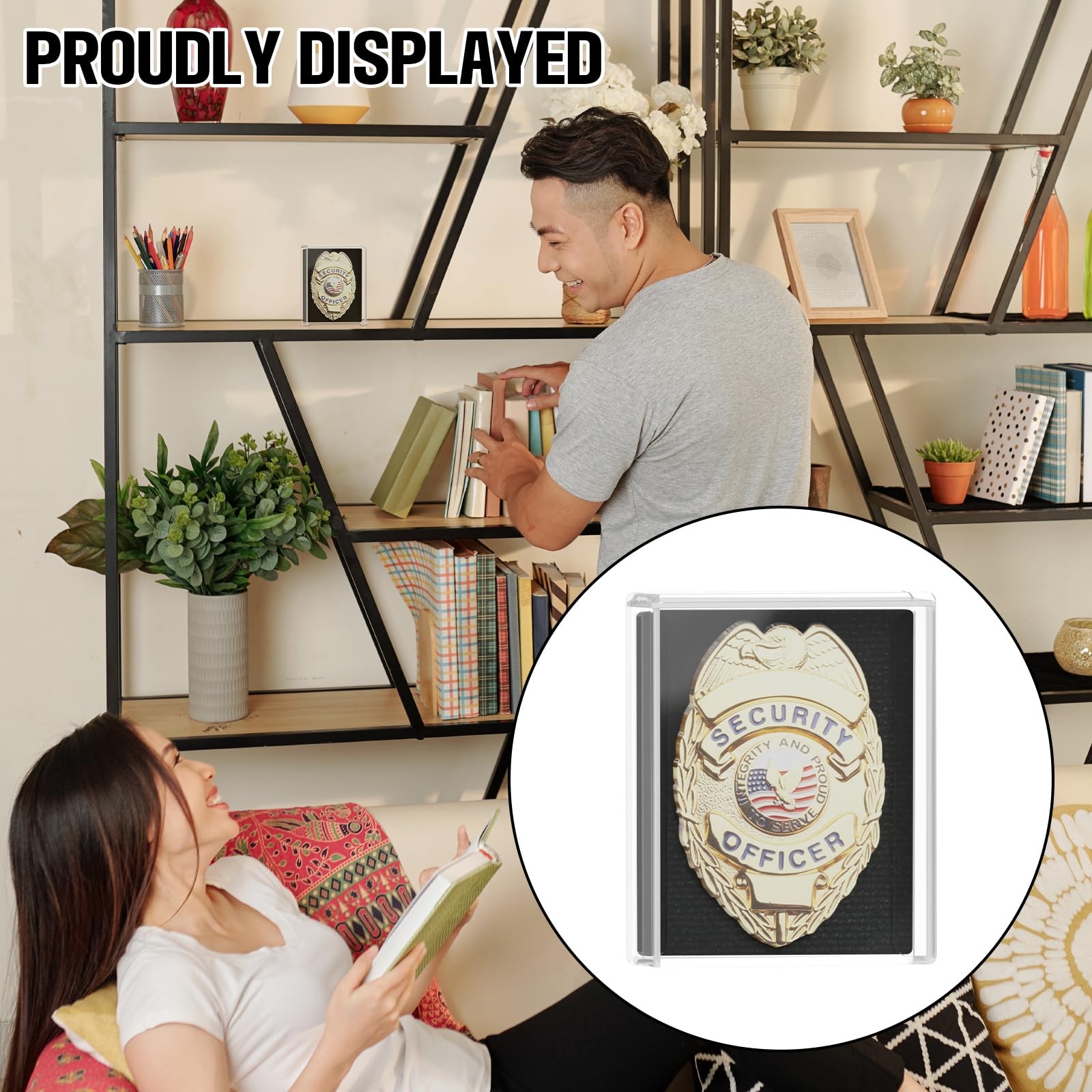 Snapklik.com : Acrylic Badge Display Case, Dustproof Badge Collection ...
