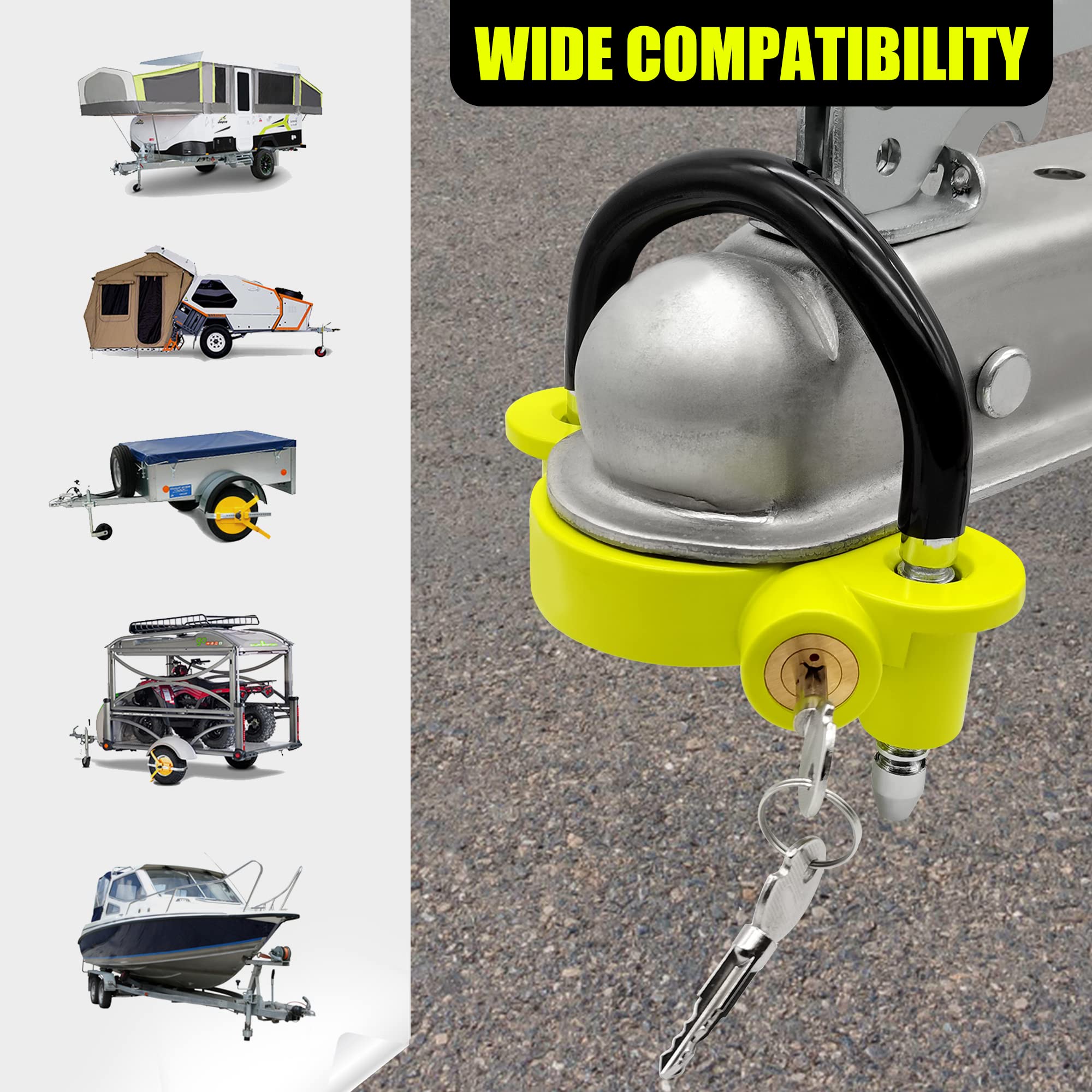 Snapklik.com : KAYCENTOP Universal Coupler Lock Trailer Locks Ball ...