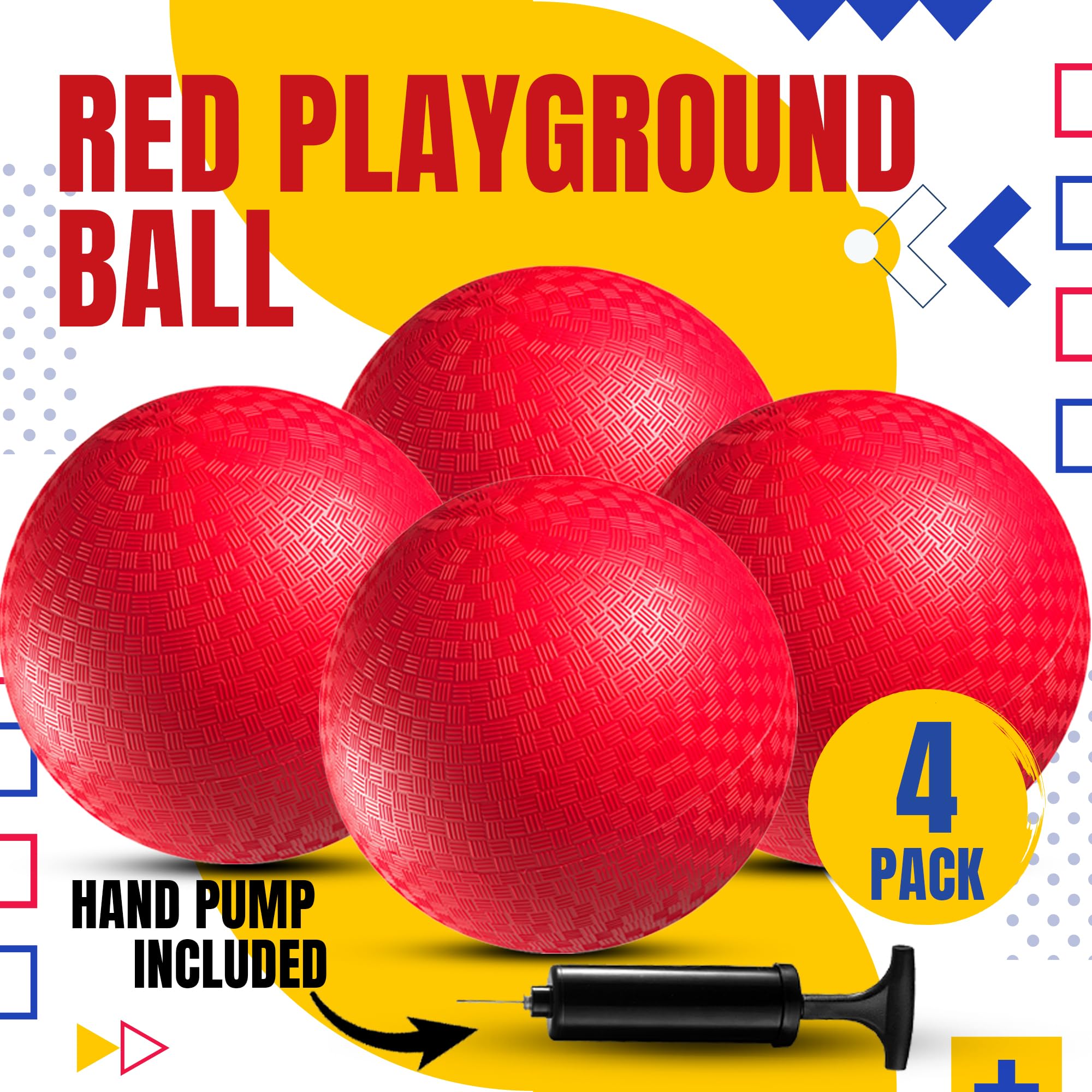 Snapklik.com : PlayBolt Playground Balls Bulk - 8.5 Inch Red Rubber ...