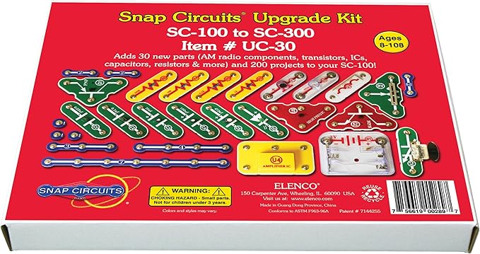 Amazon.com: Snap Circuits - UC-30 Upgrade Kit SC-100 to SC-300 : Toys ...