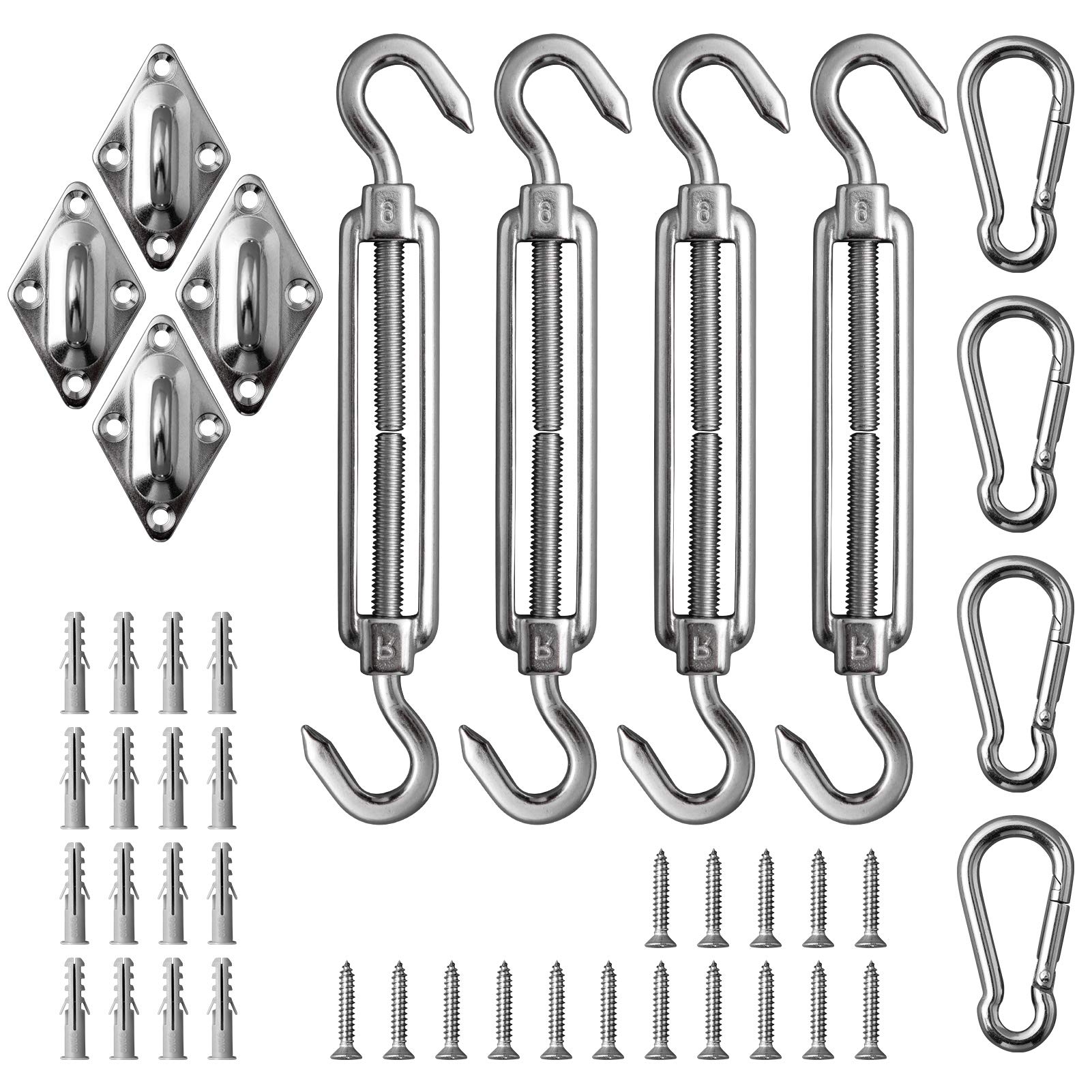 Buy DOEWORKSShade Sail Hardware Sun Shade Sail Kit 6 Inch Heavy Duty buy-doeworksshade-sail-hardware-sun-shade-sail-kit-6-inch-heavy-duty
