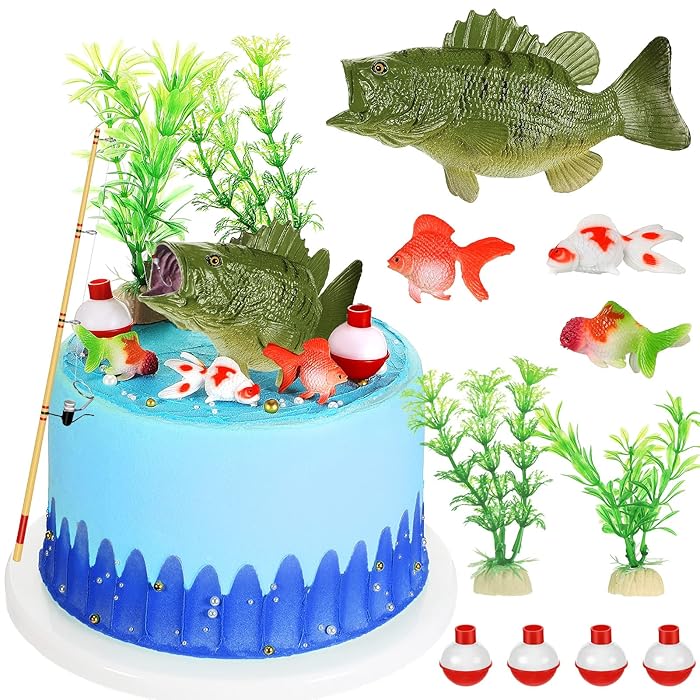 Buy Catching the Big One Cake Decoration Gone Fishing Cake Topper Fish ...