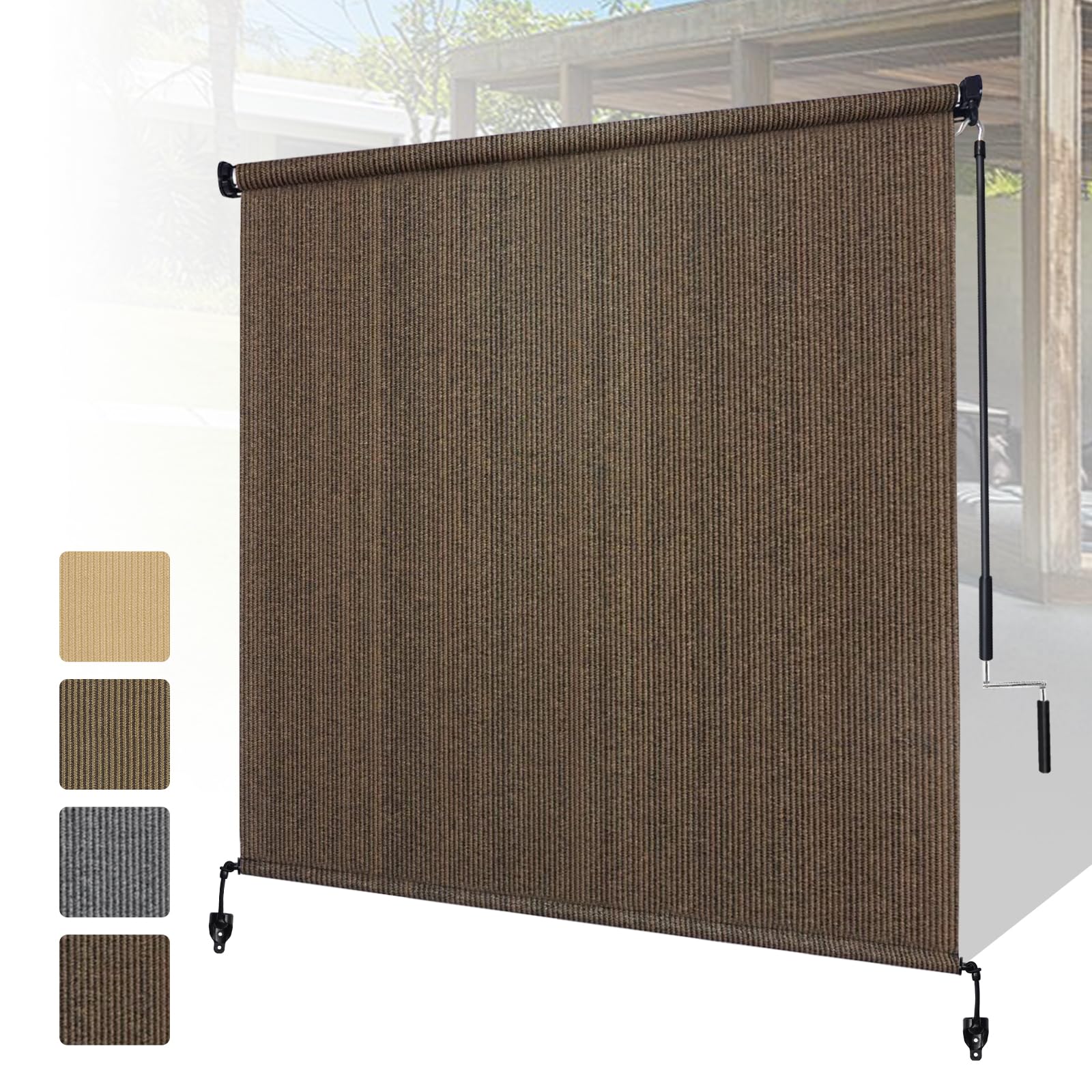 Amazon.com : Shade&Beyond Outdoor Roller Shades 8' W x 6' H Patio Roll ...