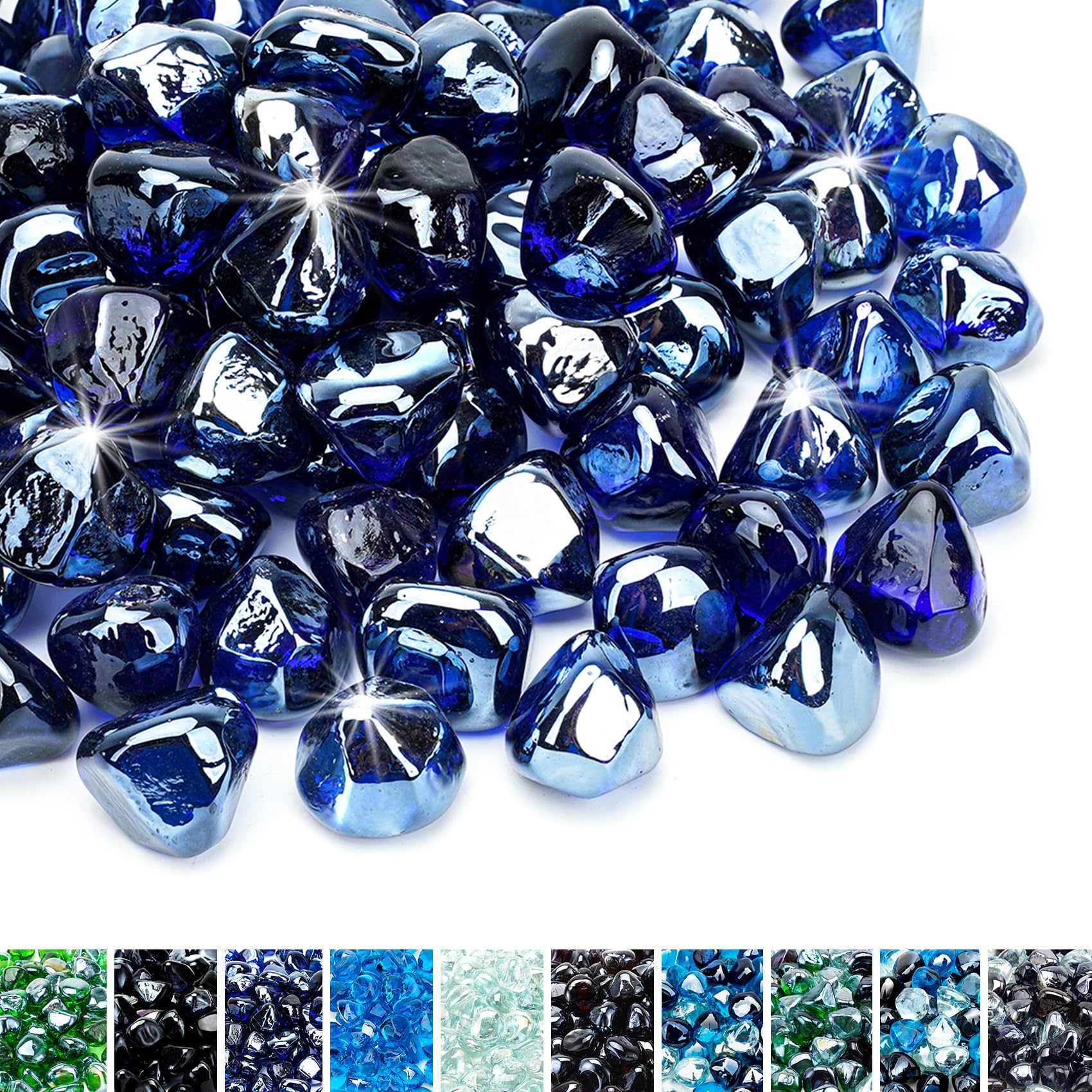 Snapklik.com : Skyflame 10-Pound Fire Glass Diamonds For Fire Pit ...