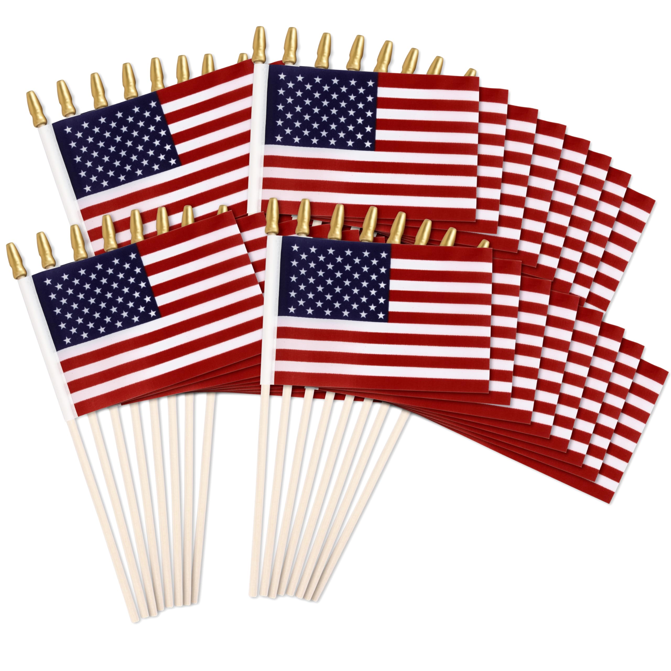 Amazon.com : 36 Pack Small US American Handheld Flags US Flags On Stick ...