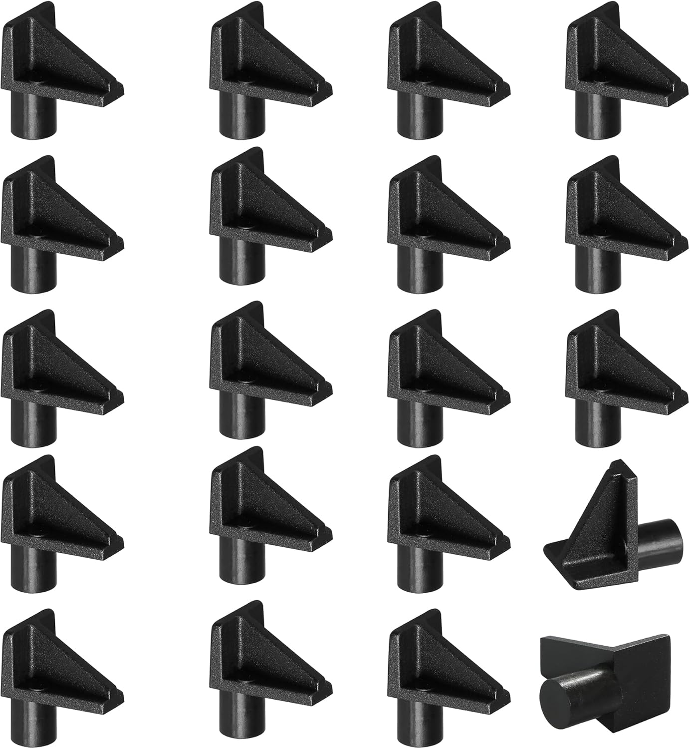 Jamiikury 20pcs Black Shelf Pegs, 1/4 inch Plastic Shelf Pins Shelf ...