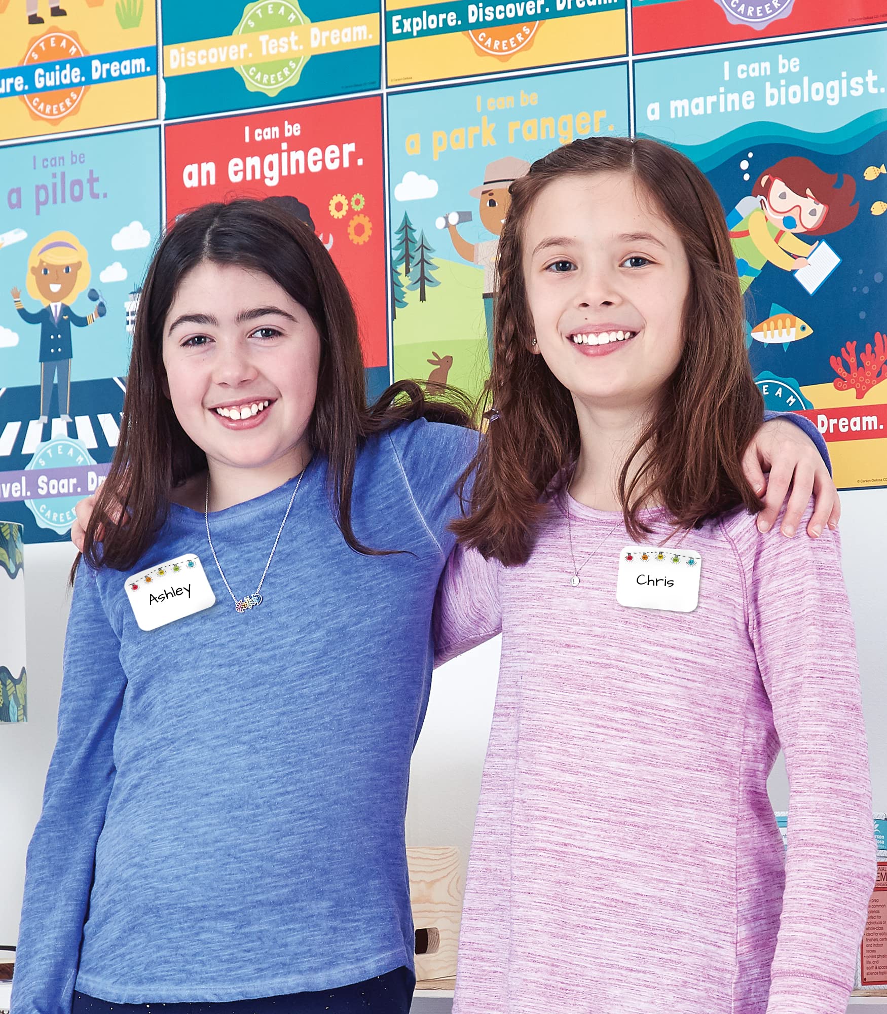 Snapklik.com : Schoolgirl Style Light Bulb Moments Name Tags For ...