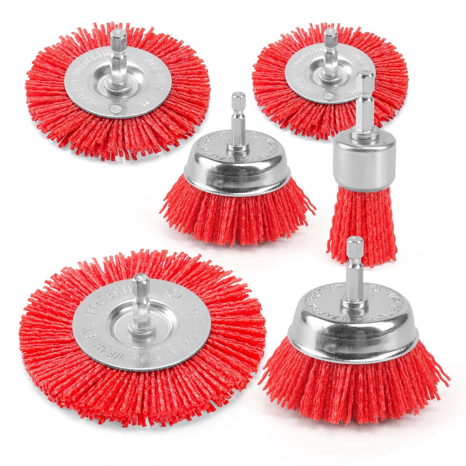 Amazon.com: POLIWELL Nylon Abrasive Brush for Drill, 6 Pack Nylon ...