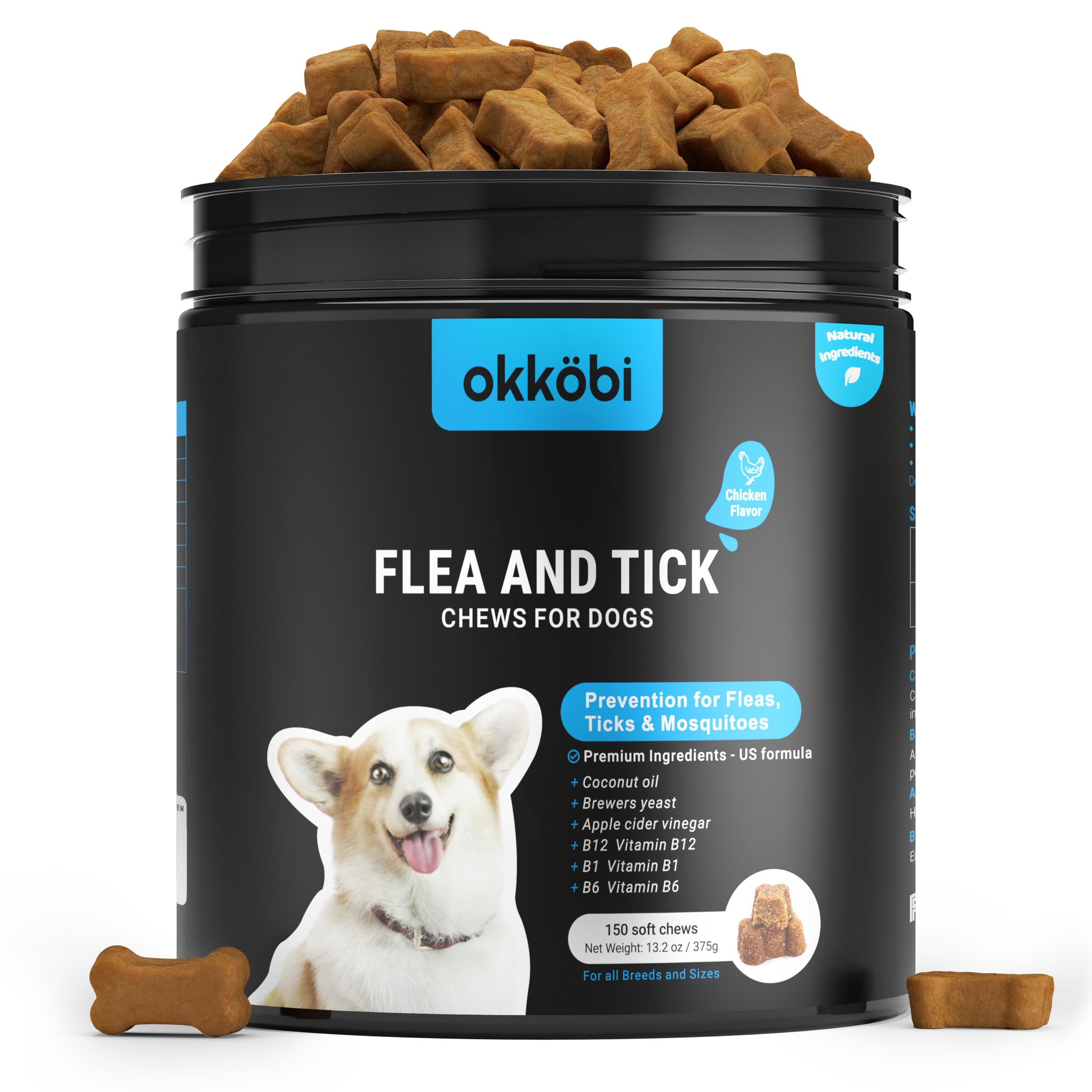 Flea And Tick Treatment For Dogs Chewable 150 Chews Dog | Desertcart QATAR