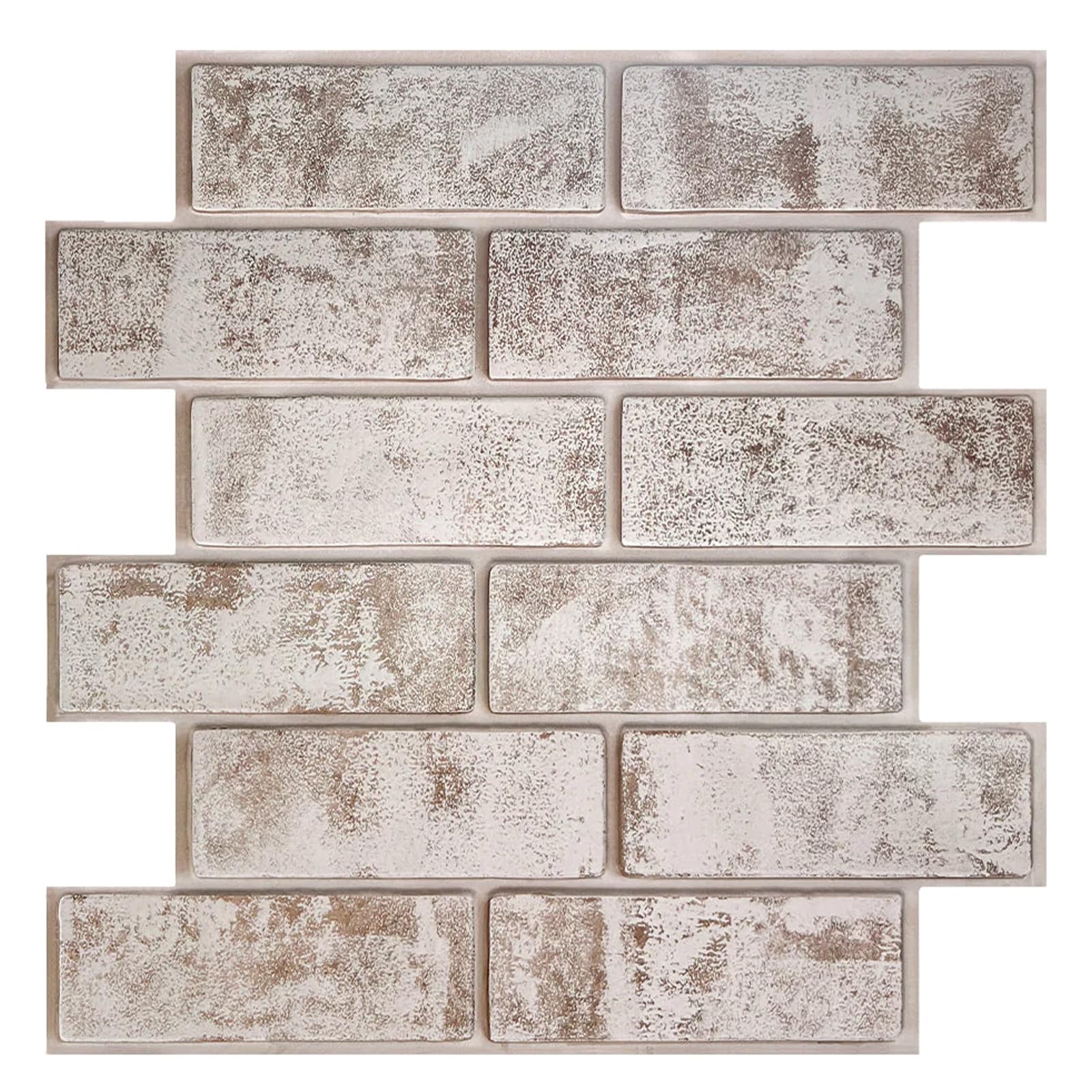 Amazon.com: Commomy 10 Pcs 3D Faux Brick Wall Panels -11.8"X11.8" PVC ...