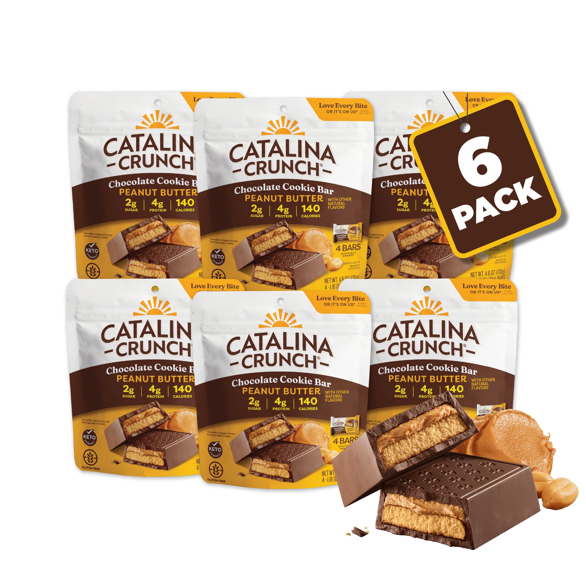 Amazon.com : Catalina Crunch Chocolate Cookie Bars – Low Carb Snacks ...