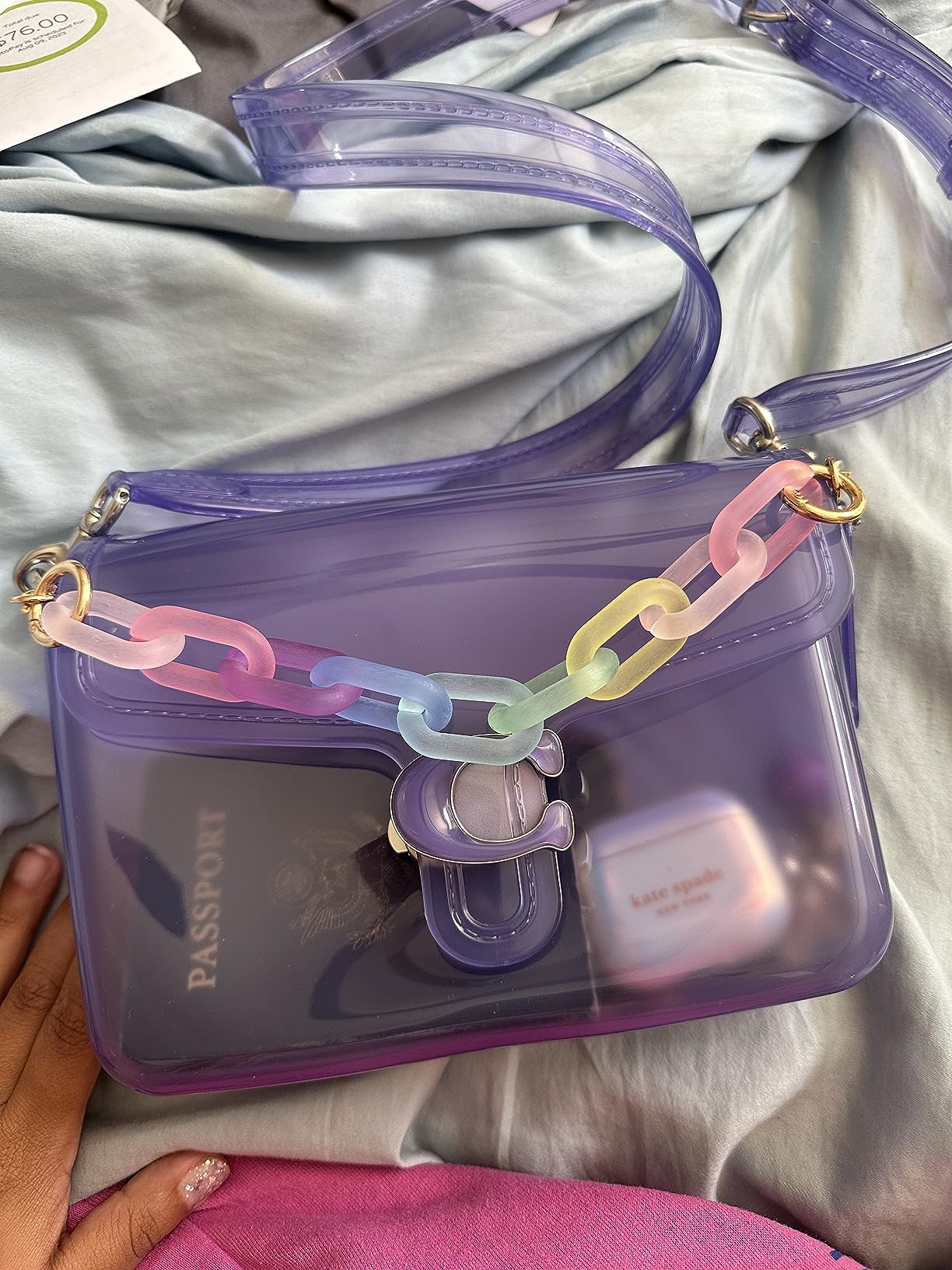 Amazon.com: Colorful Acrylic Chain Strap, Acrylic Purse Chain Handle ...