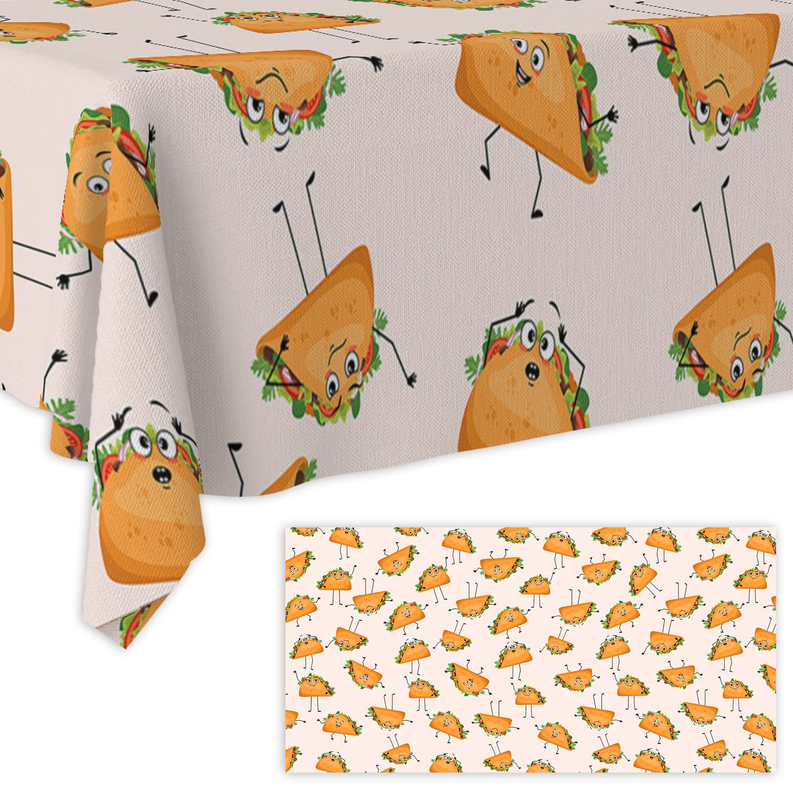 Amazon.com: GZBJMYGS Cartoon Quesadilla Tablecloths Sandwich Burrito ...
