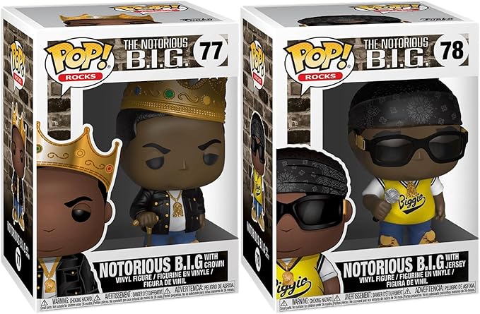Amazon.com: Funko Pop! Rocks: Notorious B.I.G. Bundle (2-Pack) B.I.G ...