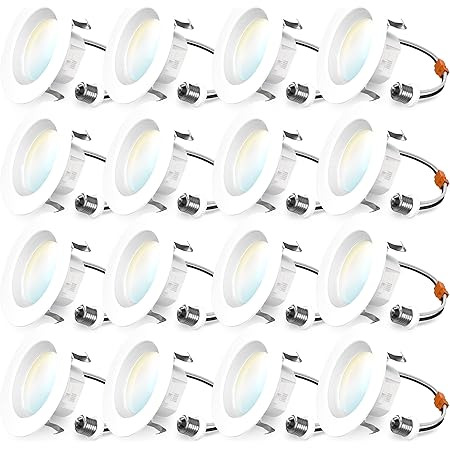 Amazon.com: Sunco Lighting 24 Pack 4 Inch LED Can Lights Retrofit ...