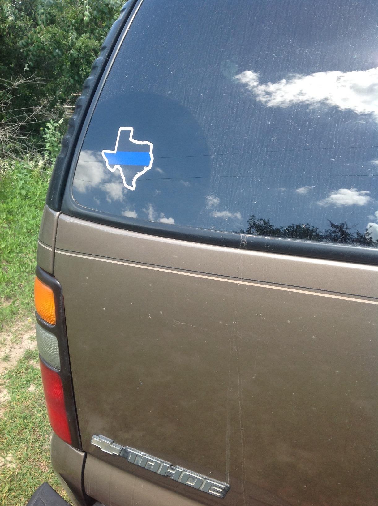 Amazon.com: Reflective Texas Thin Blue Line 4x3.5" Outdoor 3M Decal ...