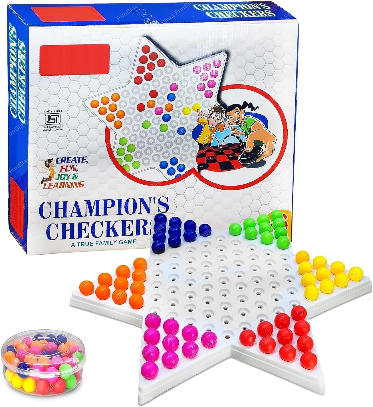 Buy FunBlast Champions Checkers Board Game – Toys for Kids, Indoor ...
