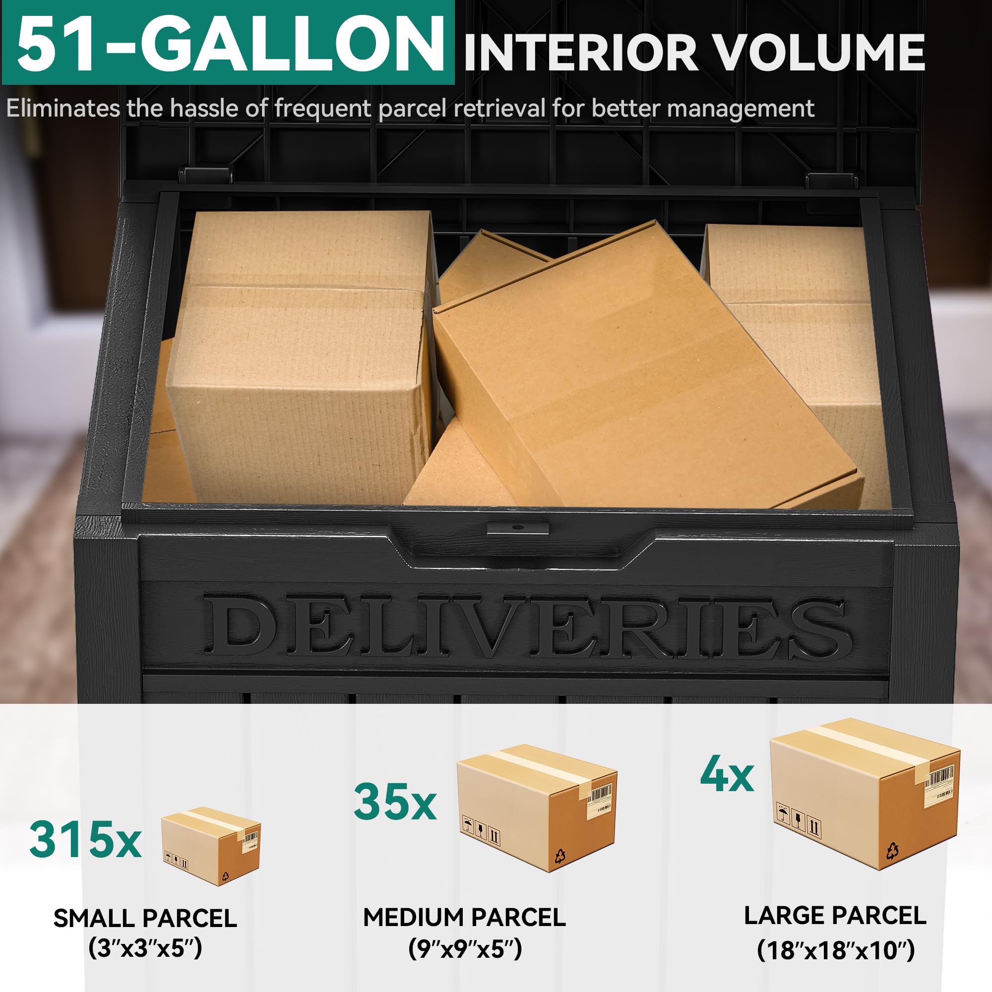 Snapklik.com : Outdoor Storage Box 51 Gallon, Secure Lockable Resin ...