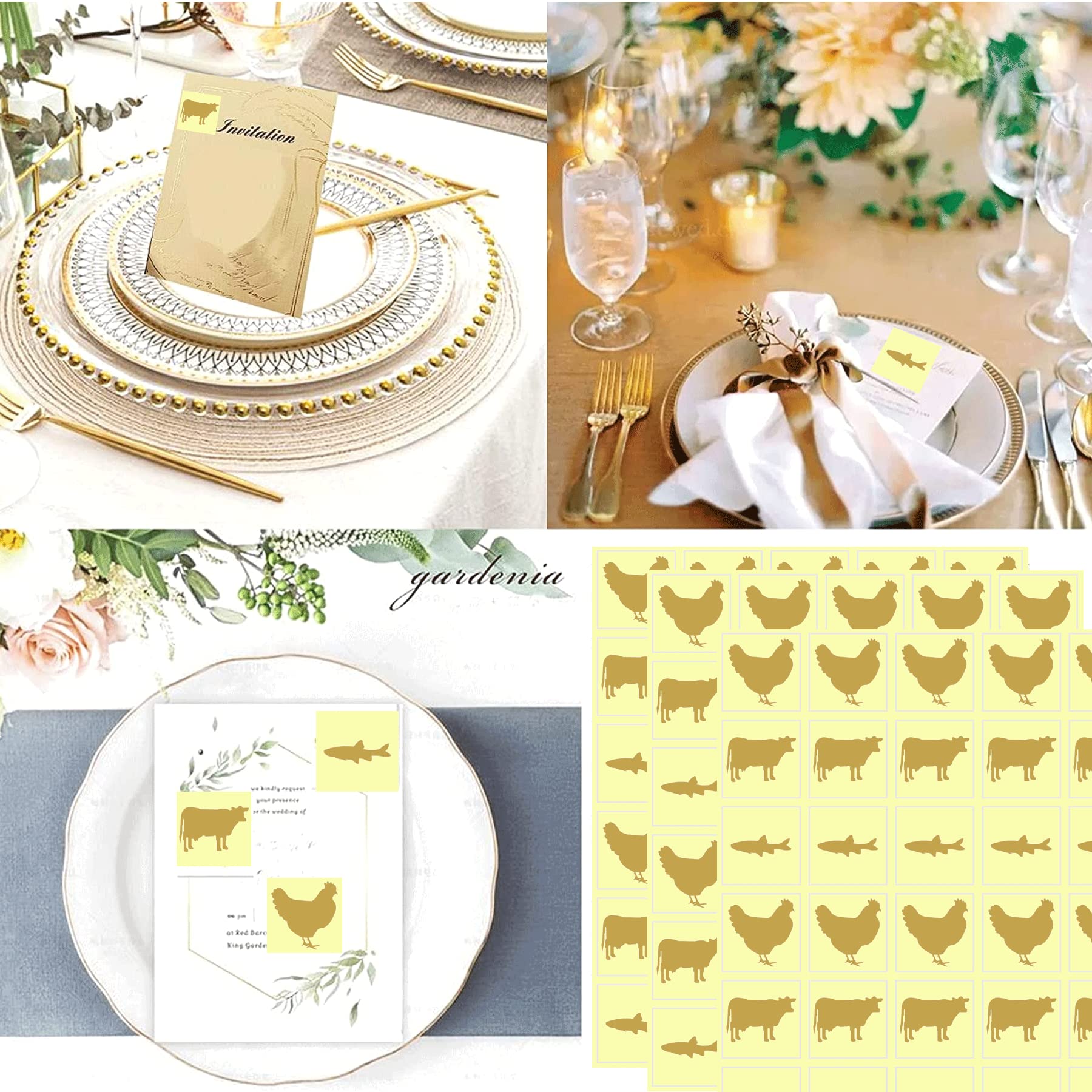 Wedding meal cards 60 photos - Astyledwedding.com