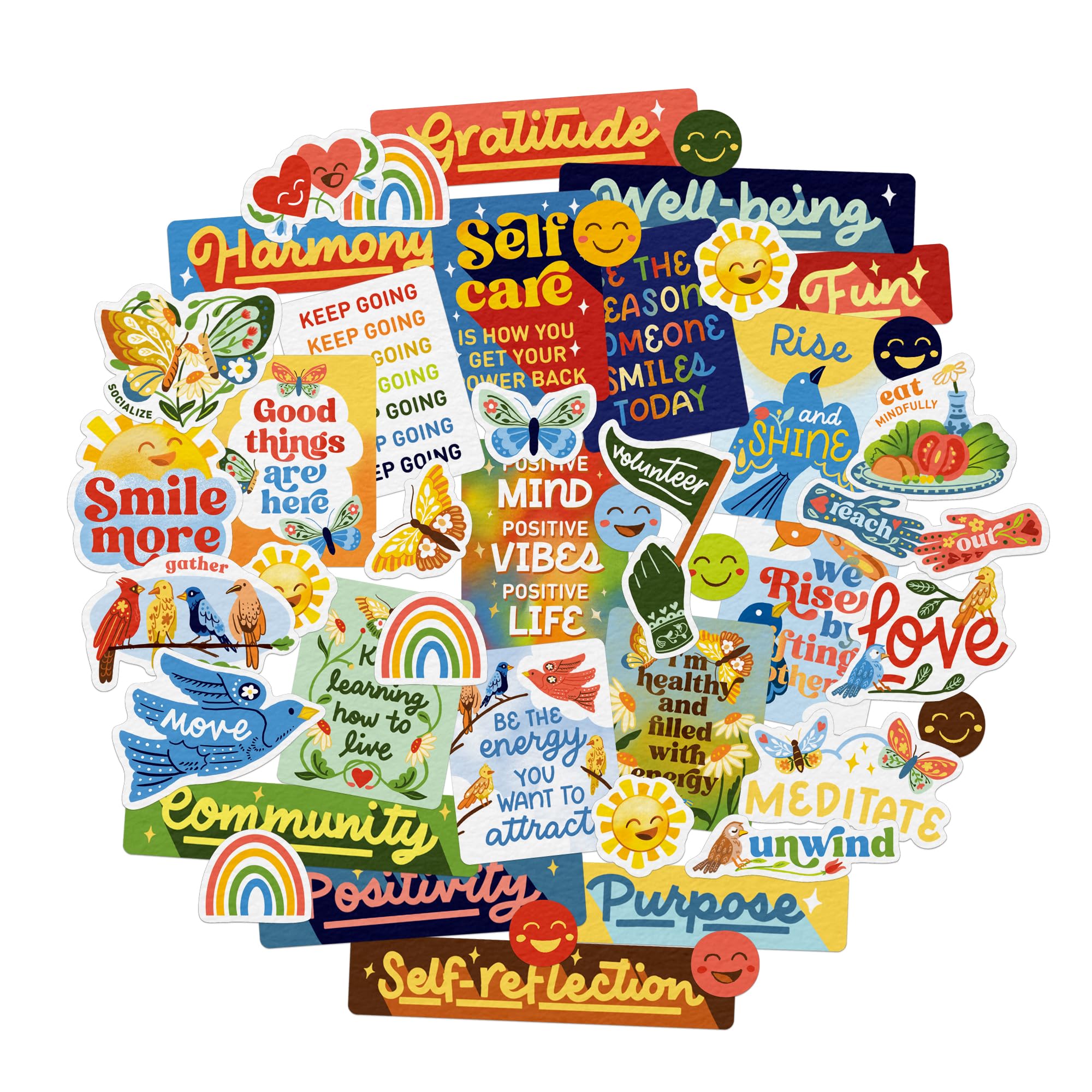 Navy Peony Radiant Life Vision Board Stickers (45 Pieces ...