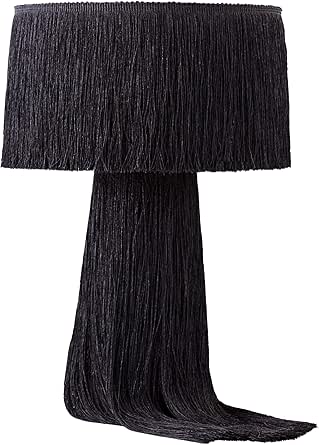 Atolla Cotton Tasseled and Textured Table Lamp (Black) - Amazon.com