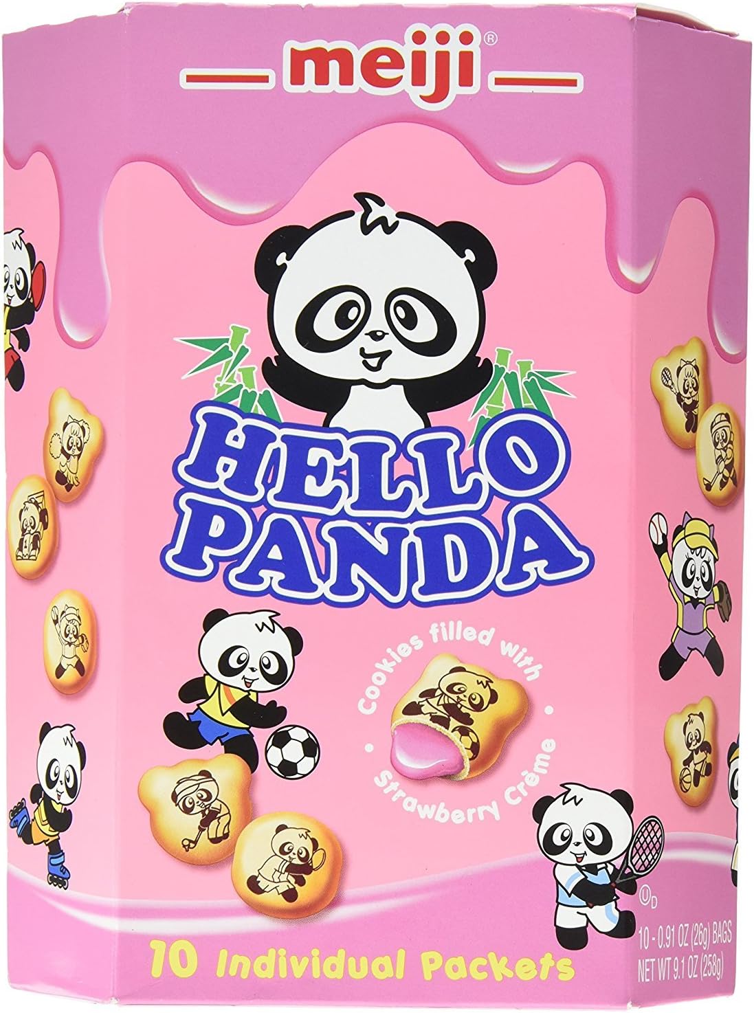 Amazon.com : Meiji Hello Panda Cookies, Chocolate Crème Filled - 2.1 oz ...