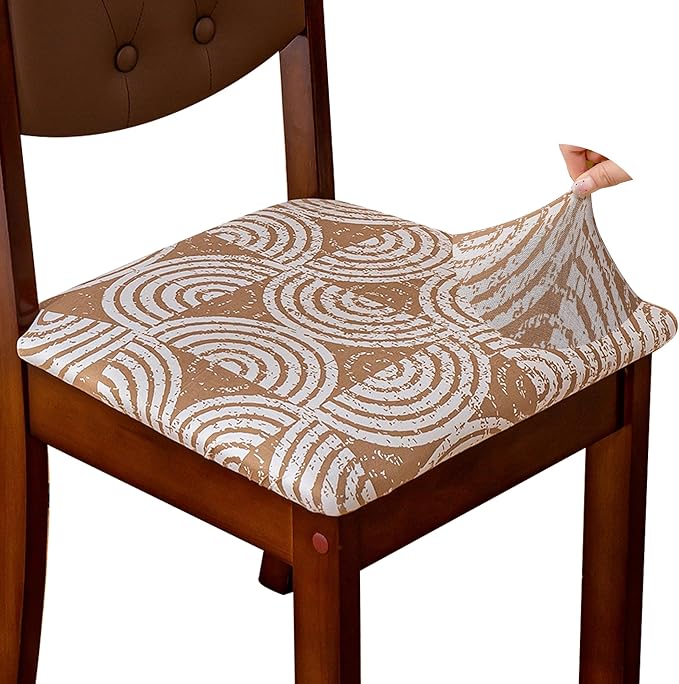 Amazon.com: DLMWELL Chair Seat Covers Set of 4 Stretch Printed Chair ...