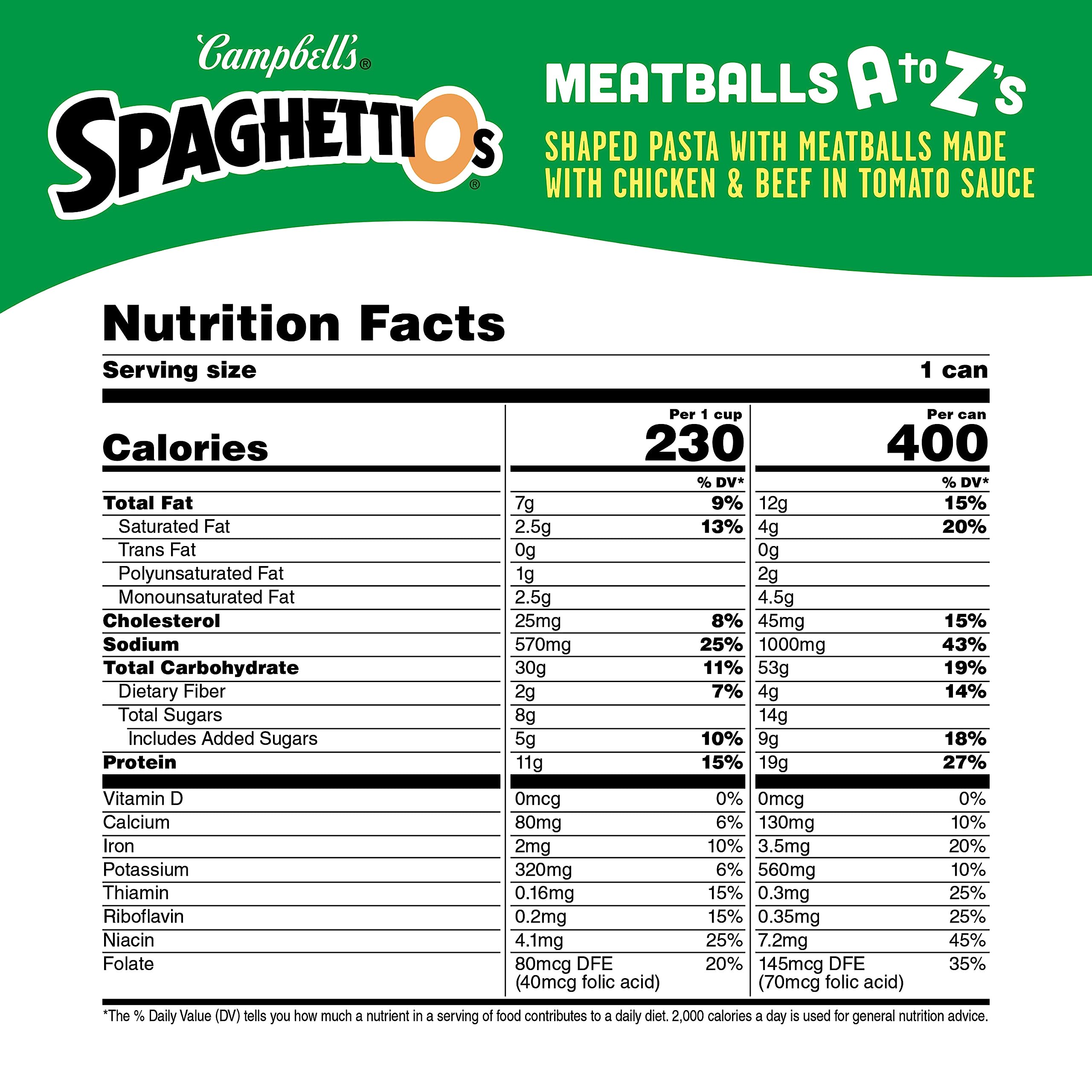 Snapklik.com : SpaghettiOs A To Zs Canned Pasta