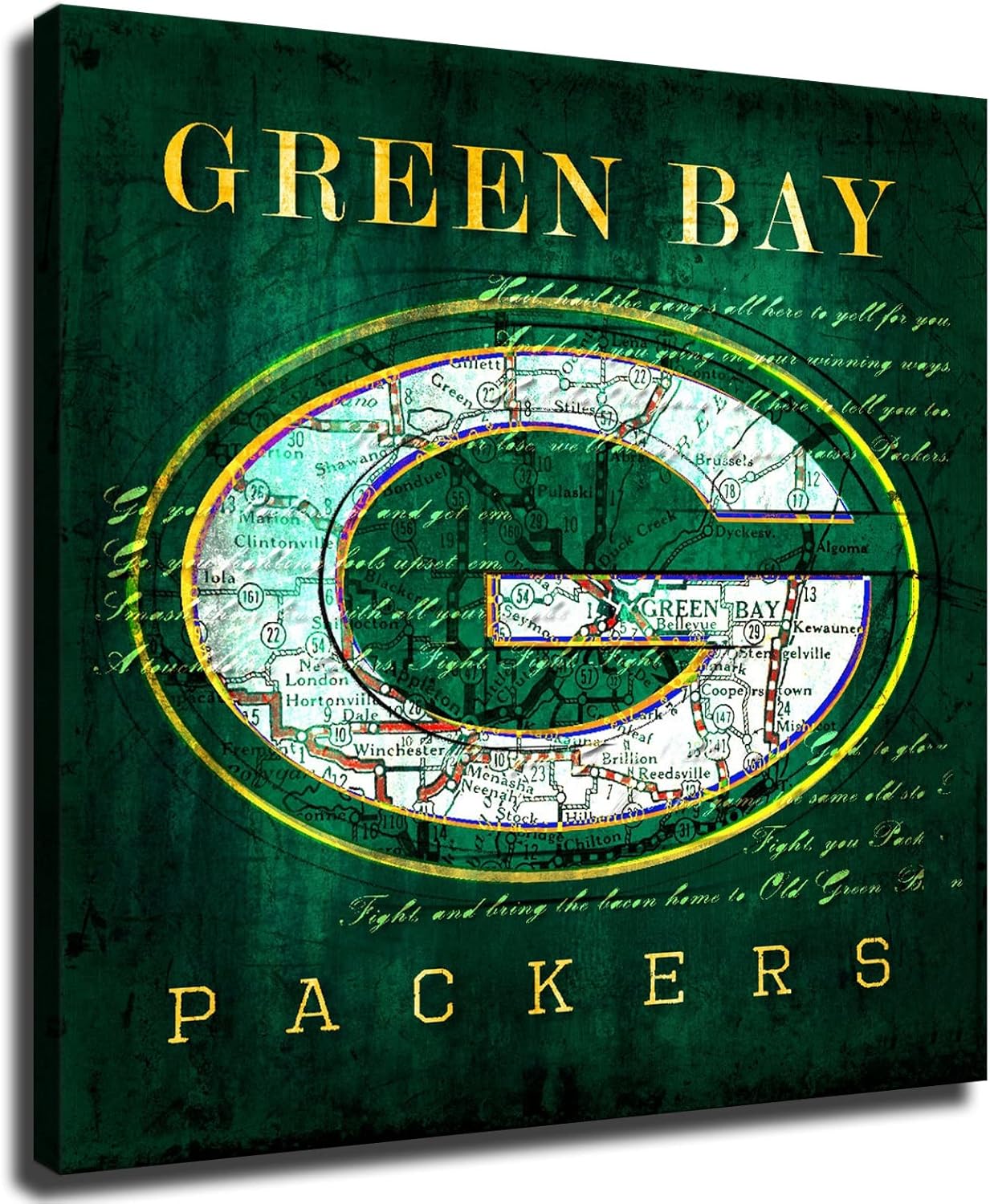 Amazon.com: Green Bay City Packers American Football Poster Sports ...