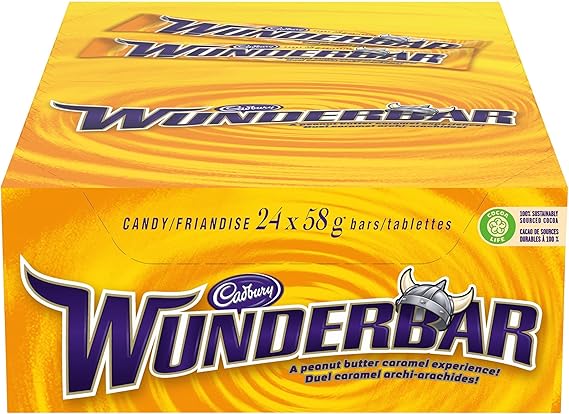Cadbury Wunderbar Chocolatey Candy Bars, 58 g (Pack of 24) : Amazon.ca ...