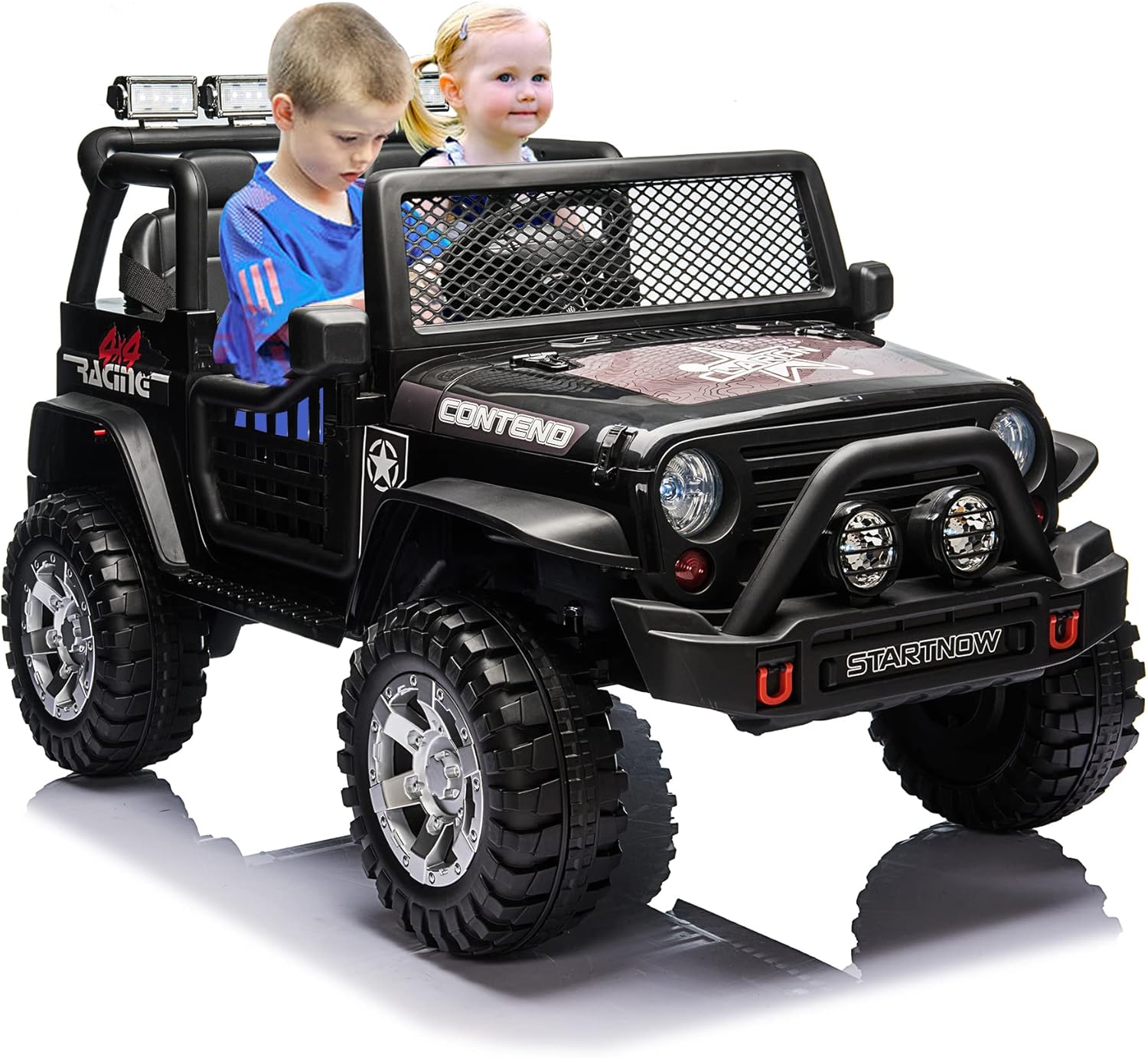 2 Seater Electric Cars for Kids, 12V Battery Powered Electric Ride On ...