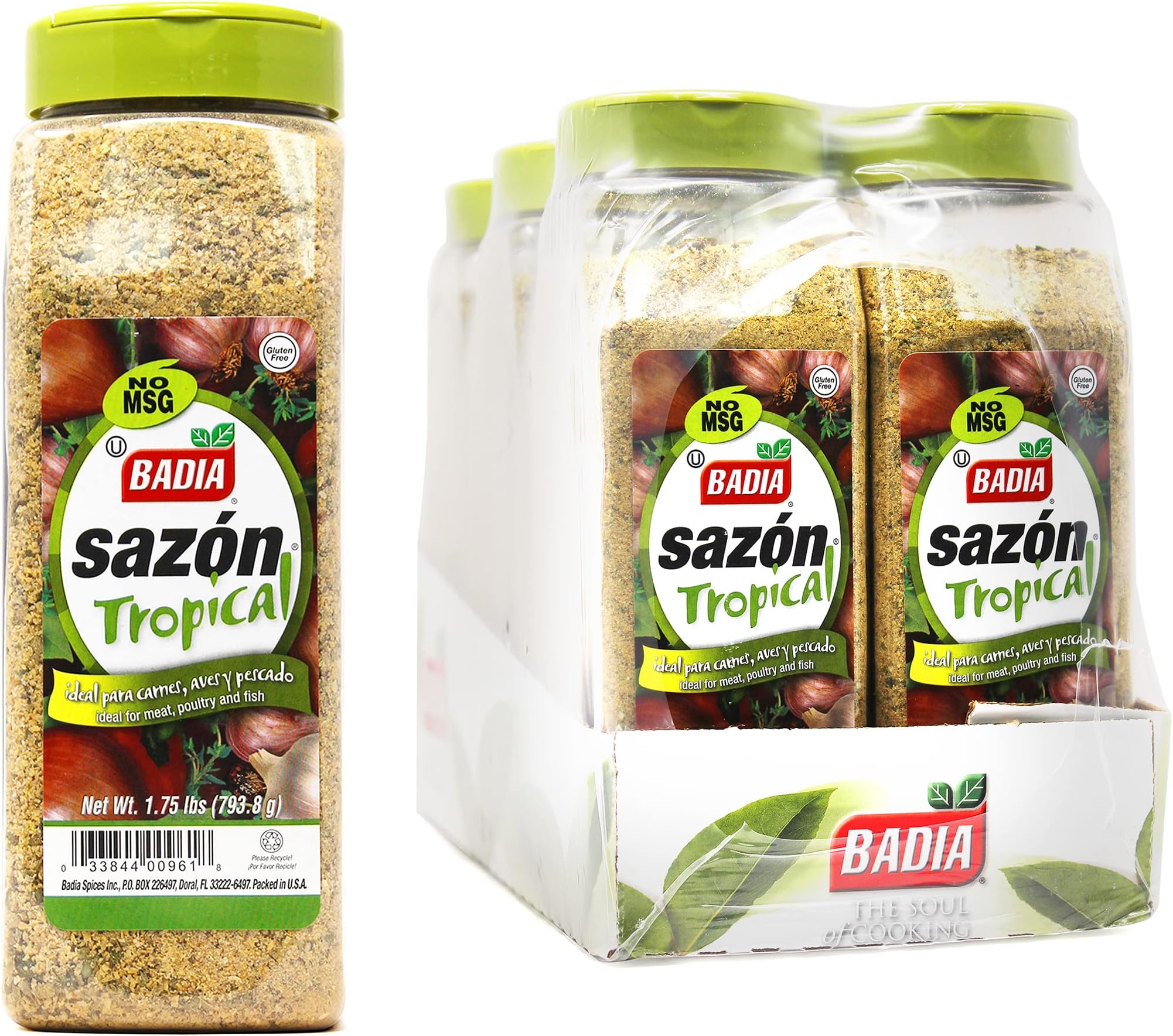 Amazon.com : Badia Sazon Tropical, 1.75 Pound (Pack of 6) : Spices And ...