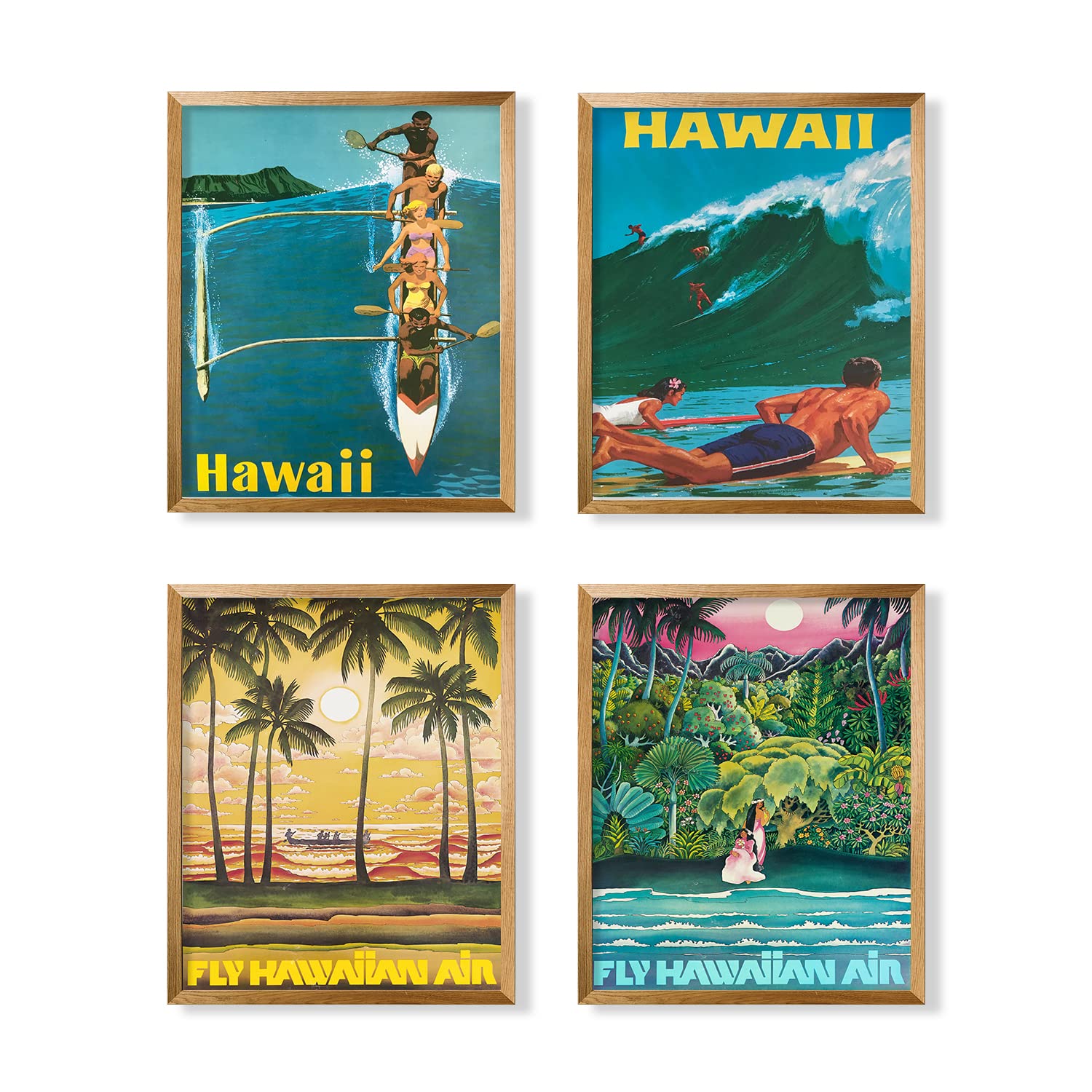 Amazon.com: Hawaii Wall Art Decor 11x14 - Tropical Pictures - Beach ...