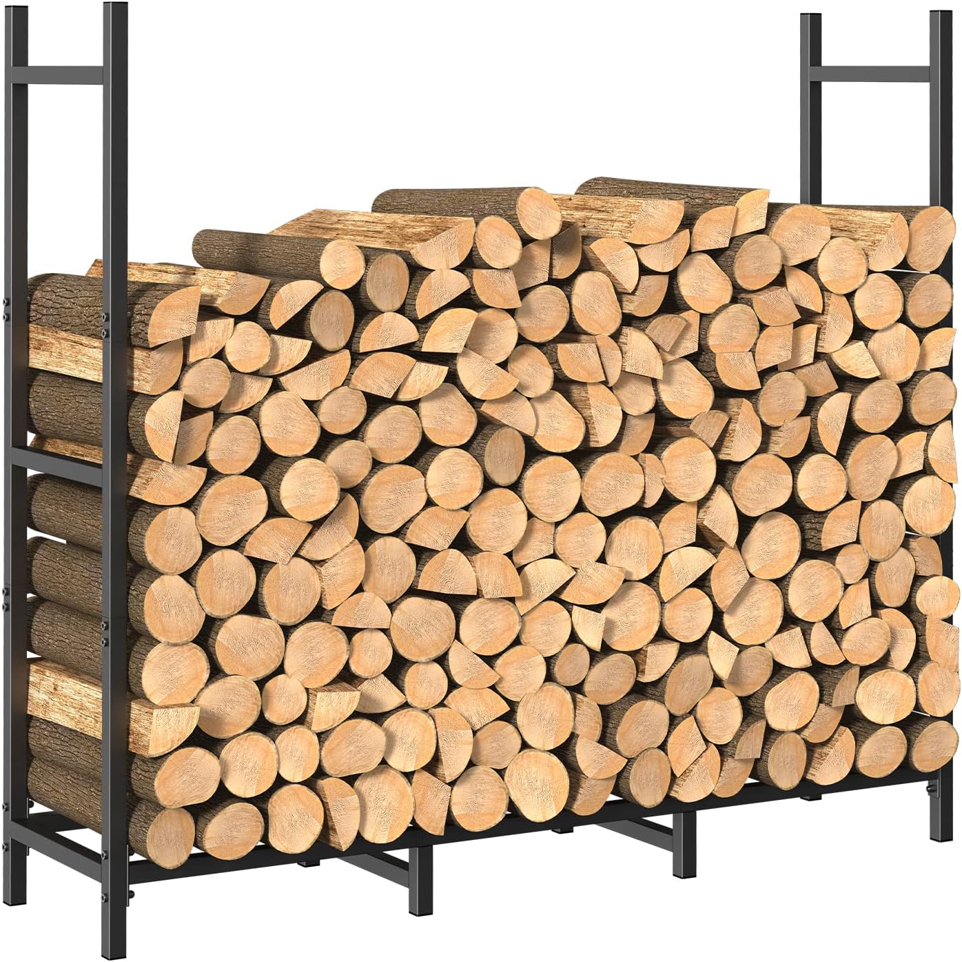 Amazon.com : 4Ft Firewood Rack, Indoor Outdoor Small Log Holder for ...