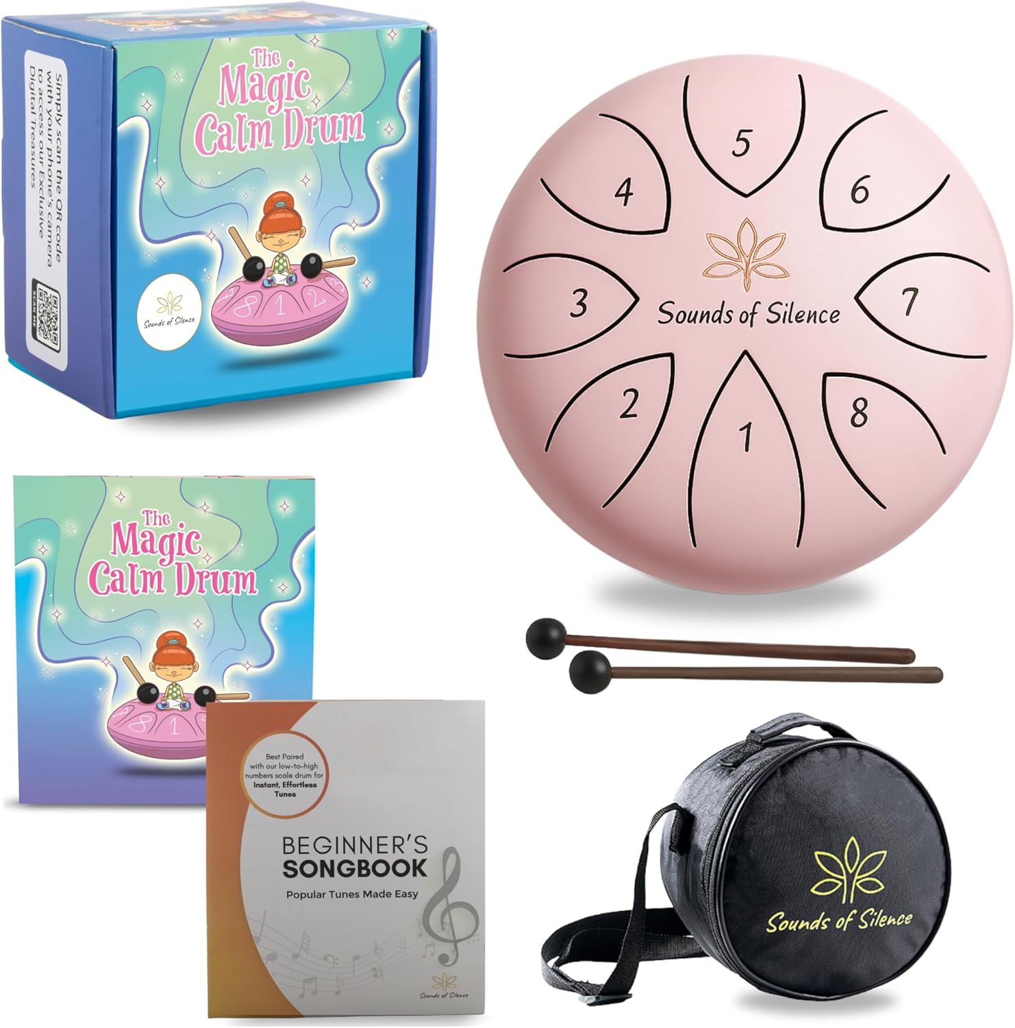 Amazon.com: Steel Drum | Handpan 6 Inch 8 Notes with Storybook and ...