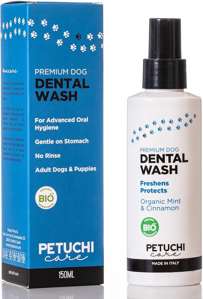 PETUCHI Spray Toothpaste and Breath Freshener for Dogs and Puppies; 100 ...