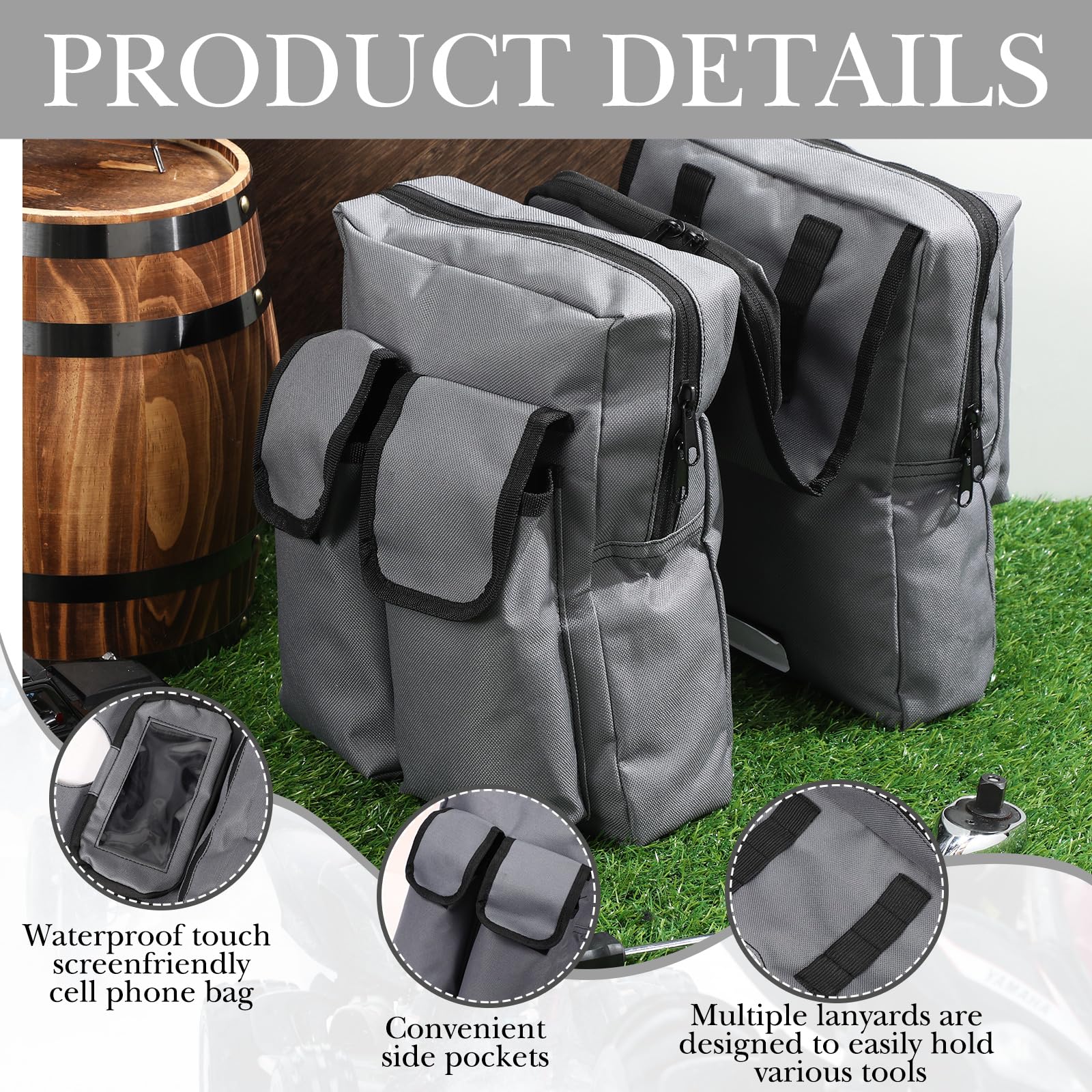 Snapklik.com : Aliceset ATV Saddle Bags ATV Accessories Multiple Pocket ...