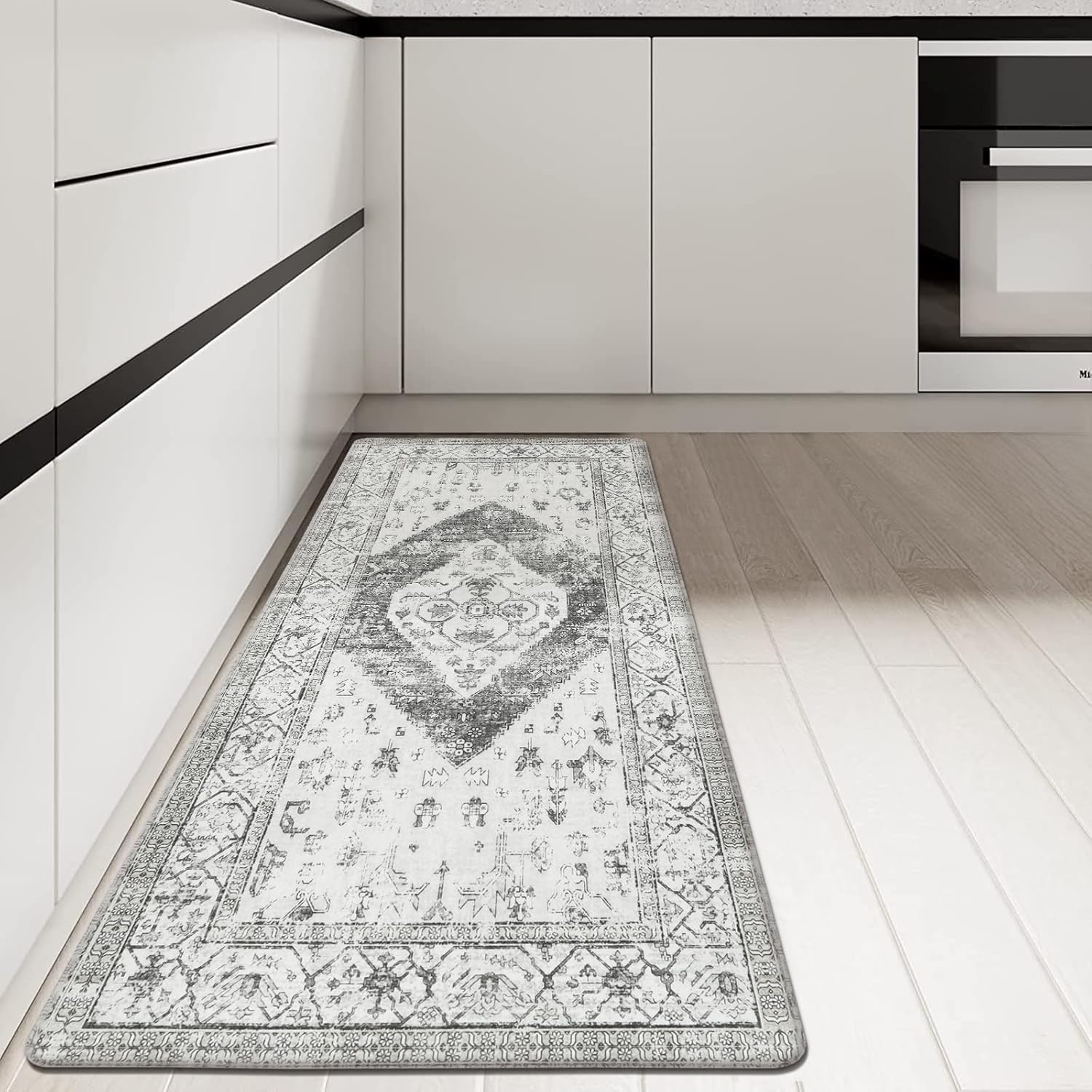 Amazon.com: KIMODE Anti Fatigue Grey Kitchen Rugs,17.3" x 47" Non-Skid ...