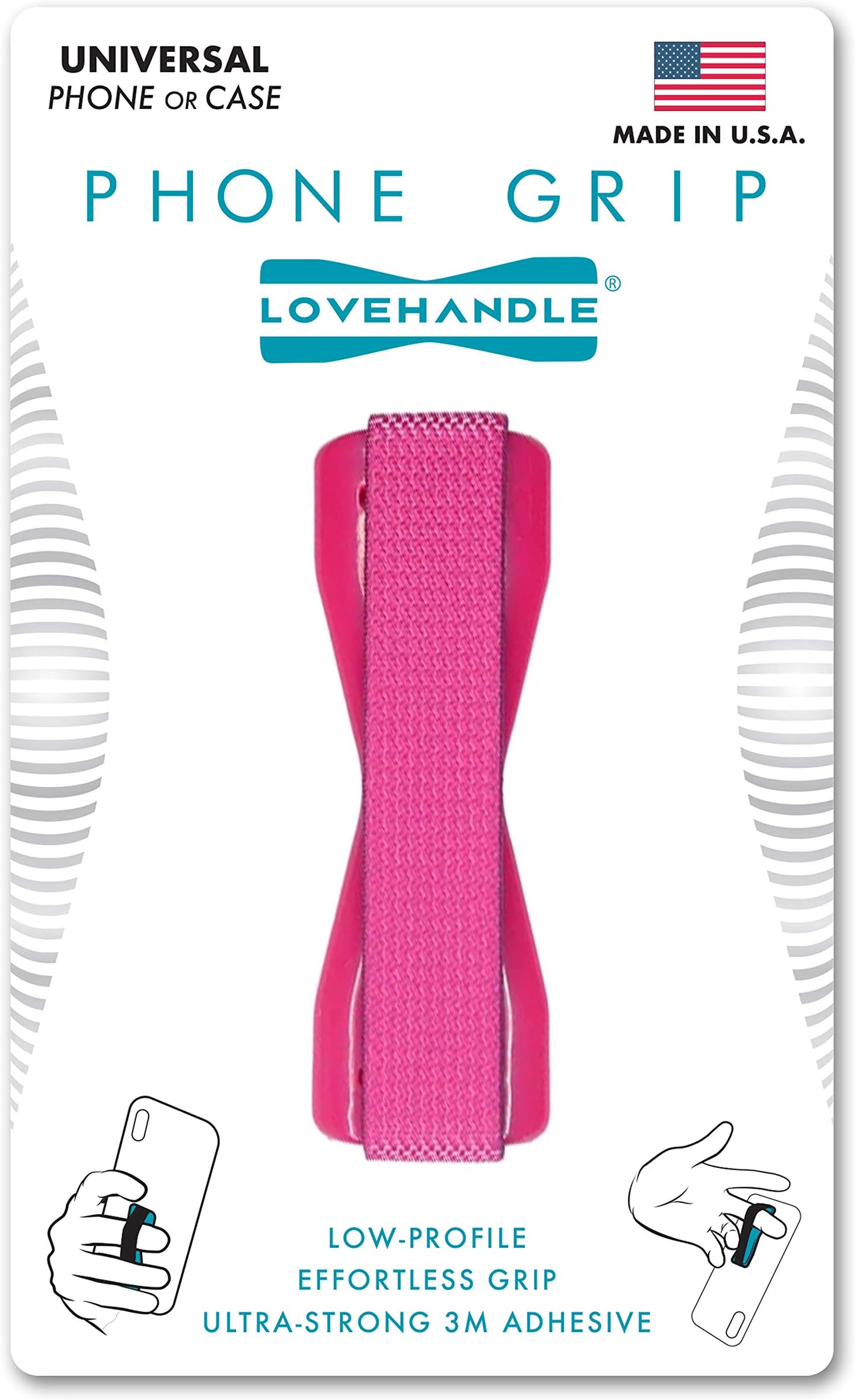 Amazon.com: LOVEHANDLE Phone Grip Solid Magenta Color - Universal Phone ...