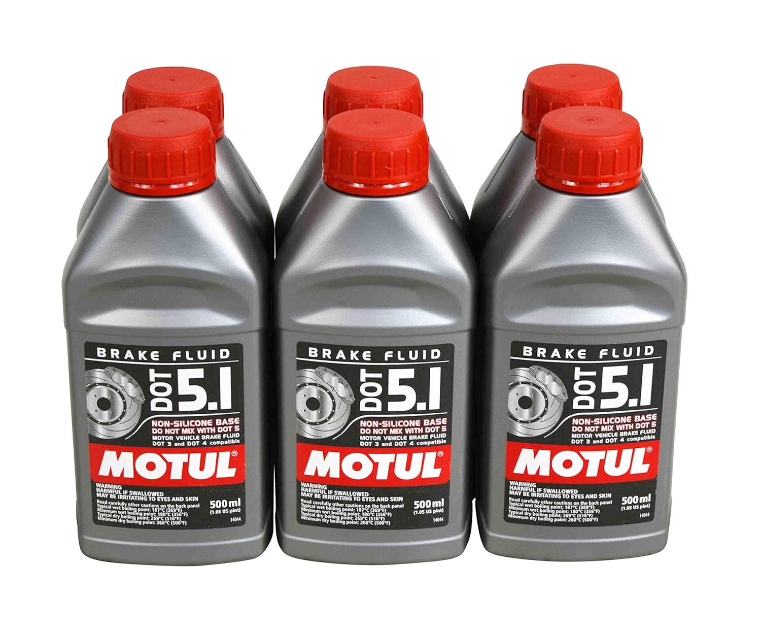 Amazon.com: Motul (6 Pack) 100951 100% Synthetic Brake Dot 5.1 Brake ...