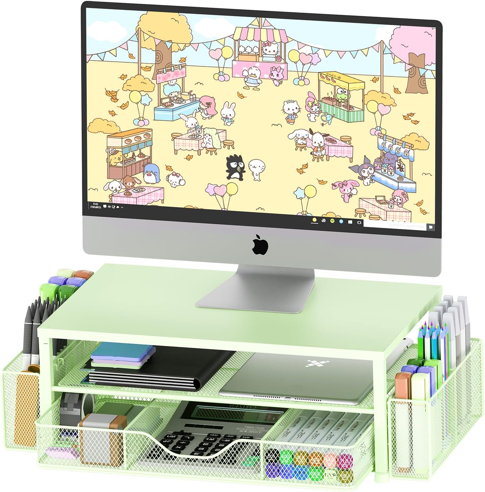 Amazon.com: OUTIOE Dual Monitor Stand for Desk, Metal Computer Stand ...