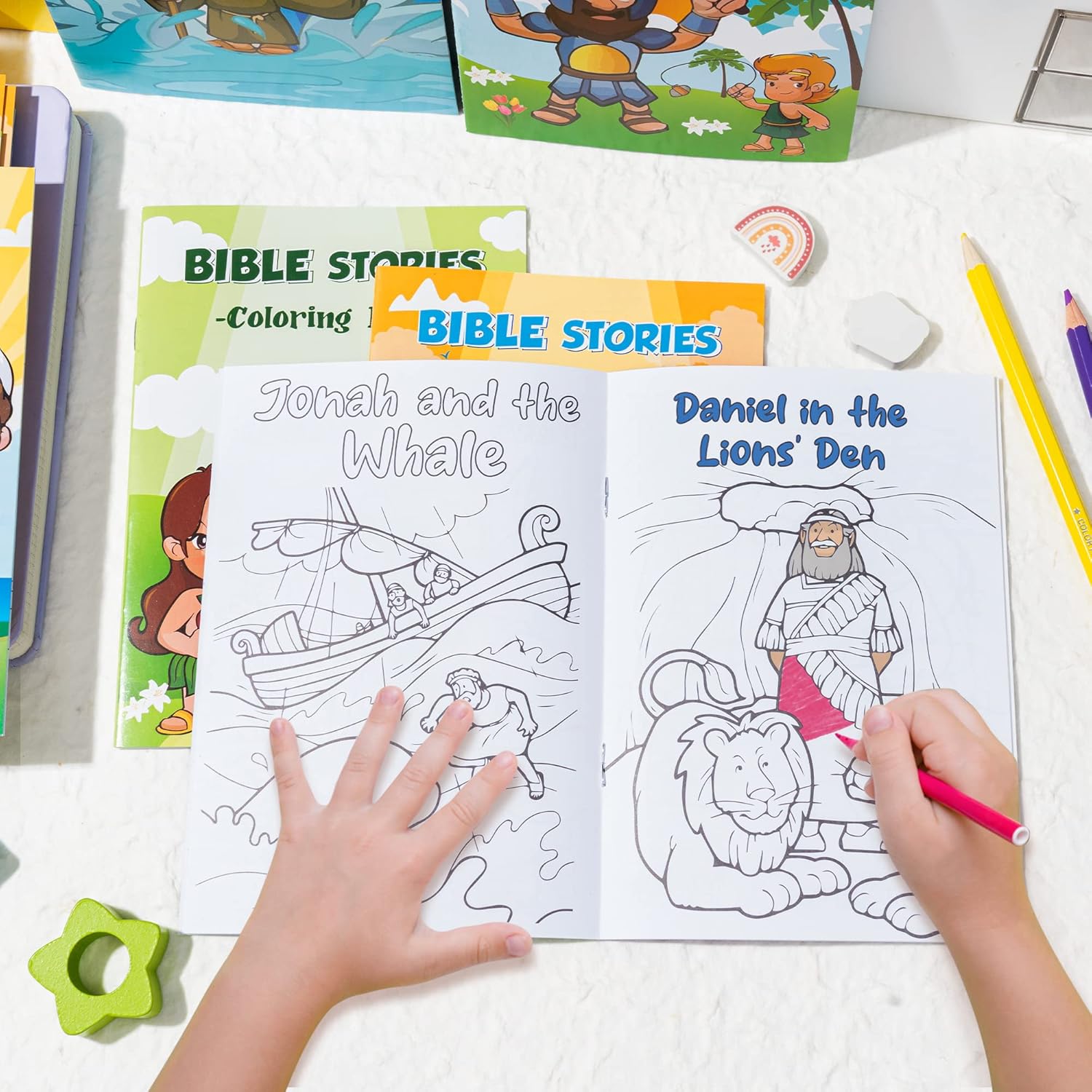 Zainpe 24Pcs Christian Bible Stories Coloring Books for Kids Bible ...
