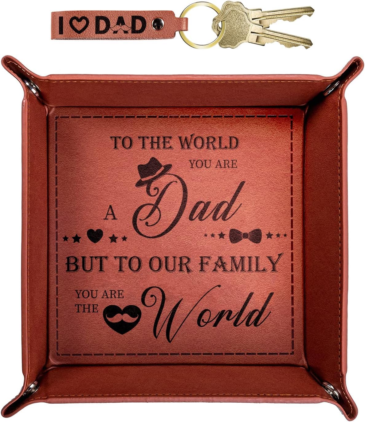 3 x Brand New Dad Gifts, Dad Birthday Gifts Valet Tray, PU Leather Gif ...