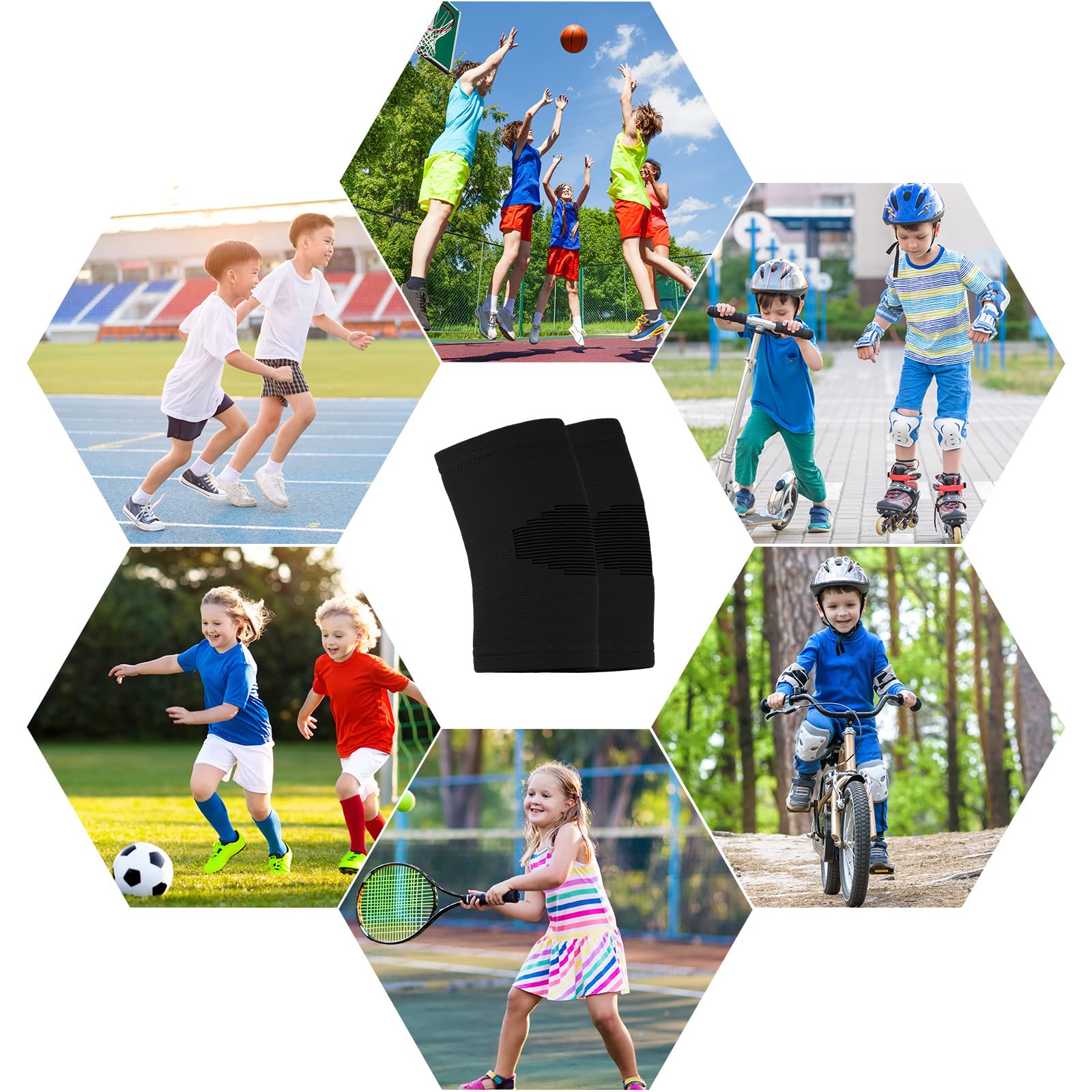 Snapklik.com : Skylety 2 Pairs Kids Knee Sleeve Kids Knee Brace ...