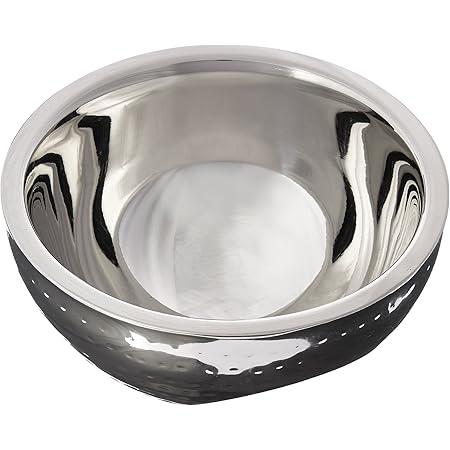 Amazon.com: Elegance Hammered 8-Inch Stainless Steel Dual Angle Doublewall Serving Bowl: Kitchen ...
