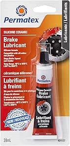 Permatex 24127 Silicone Ceramic Brake Lubricant, Orange, 28G, Brake ...