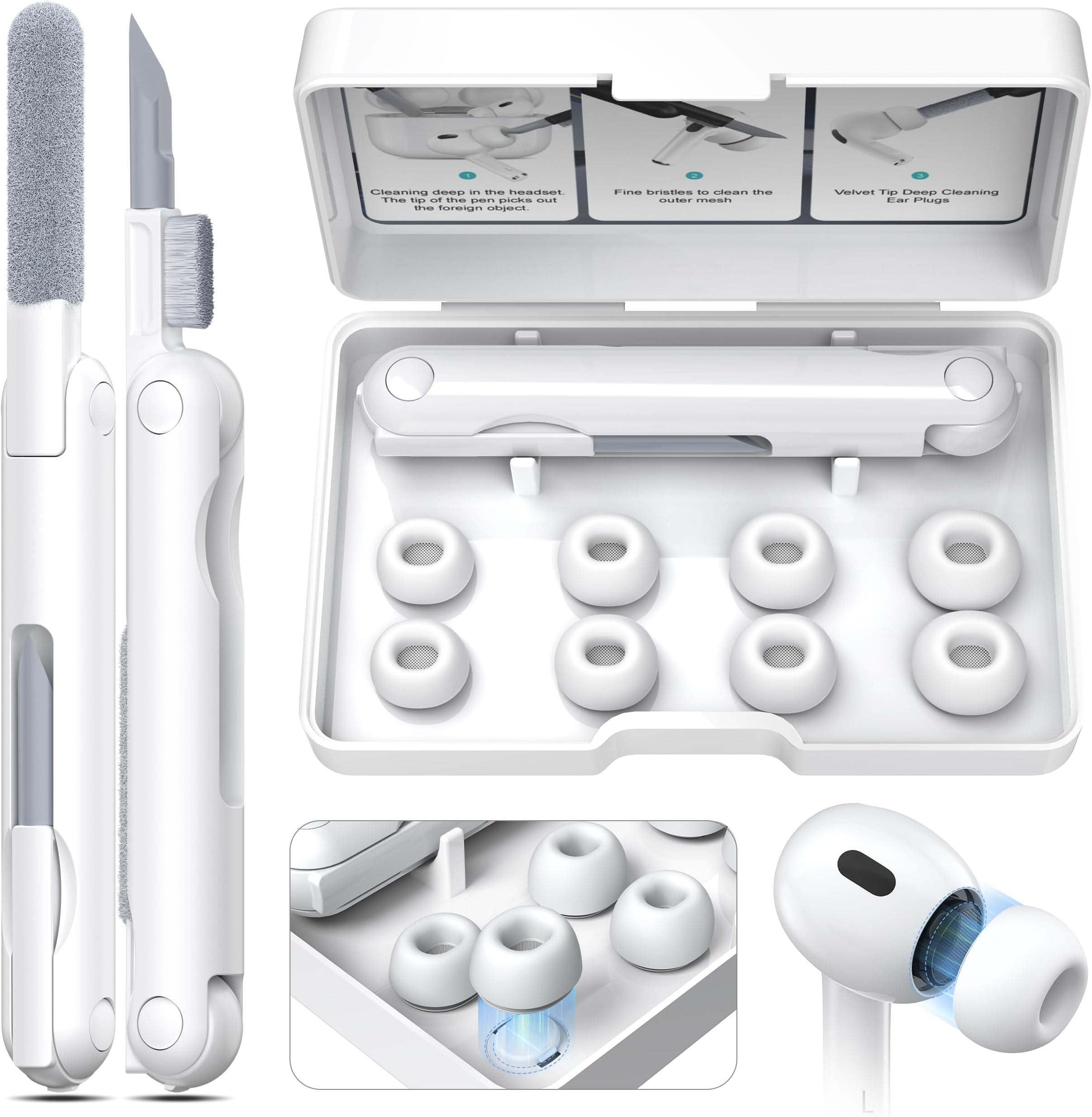 Amazon.com: AirPods Pro 2nd Generation/1st Generation Earbuds (8 Earbud ...