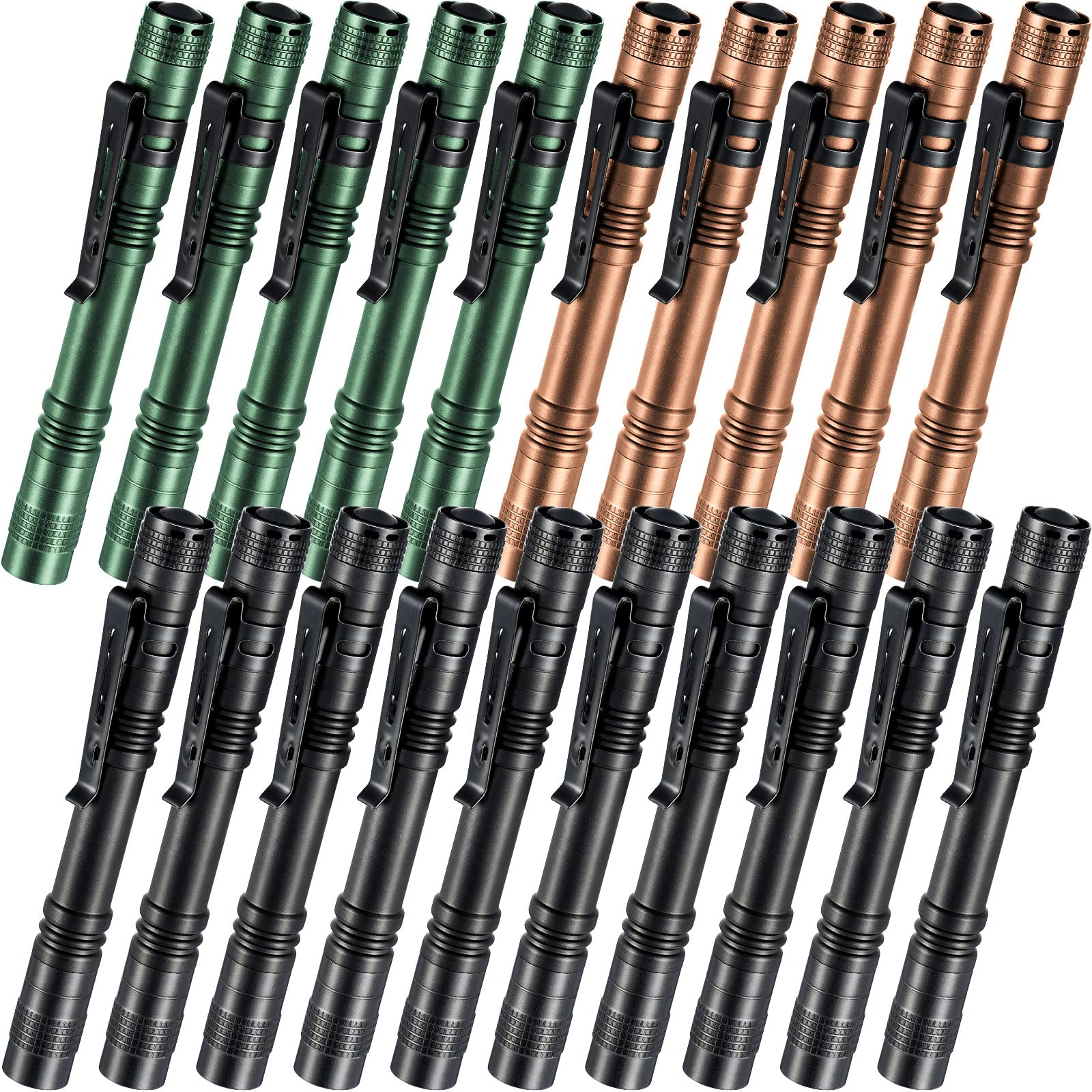 Hortsun 20 Pcs Mini Pen Light Flashlights Pocket Flashlights Pen with ...
