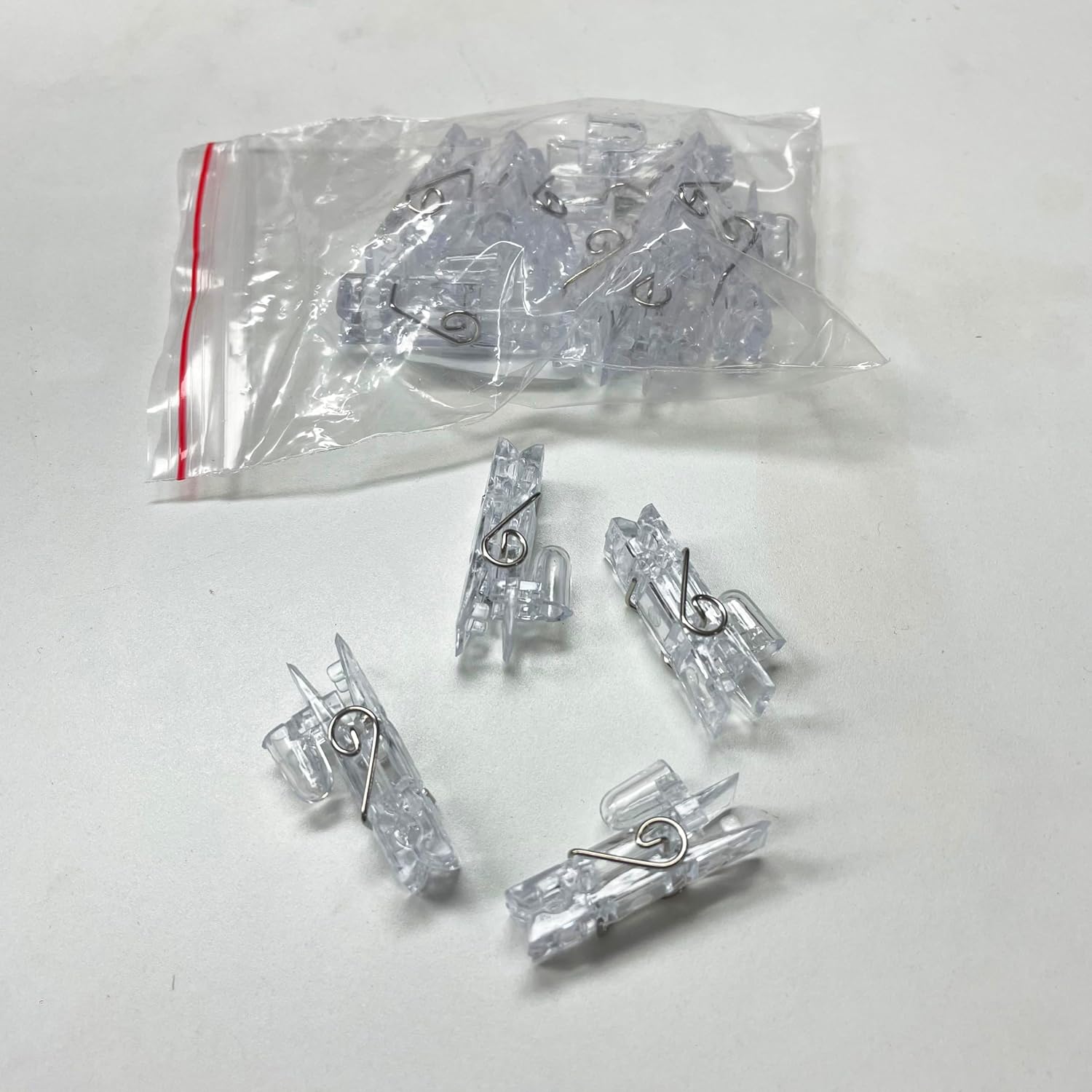 Amazon.com: EAMBRITE Transparent Plastic Clips - 12PCS Mini Clear Clips ...