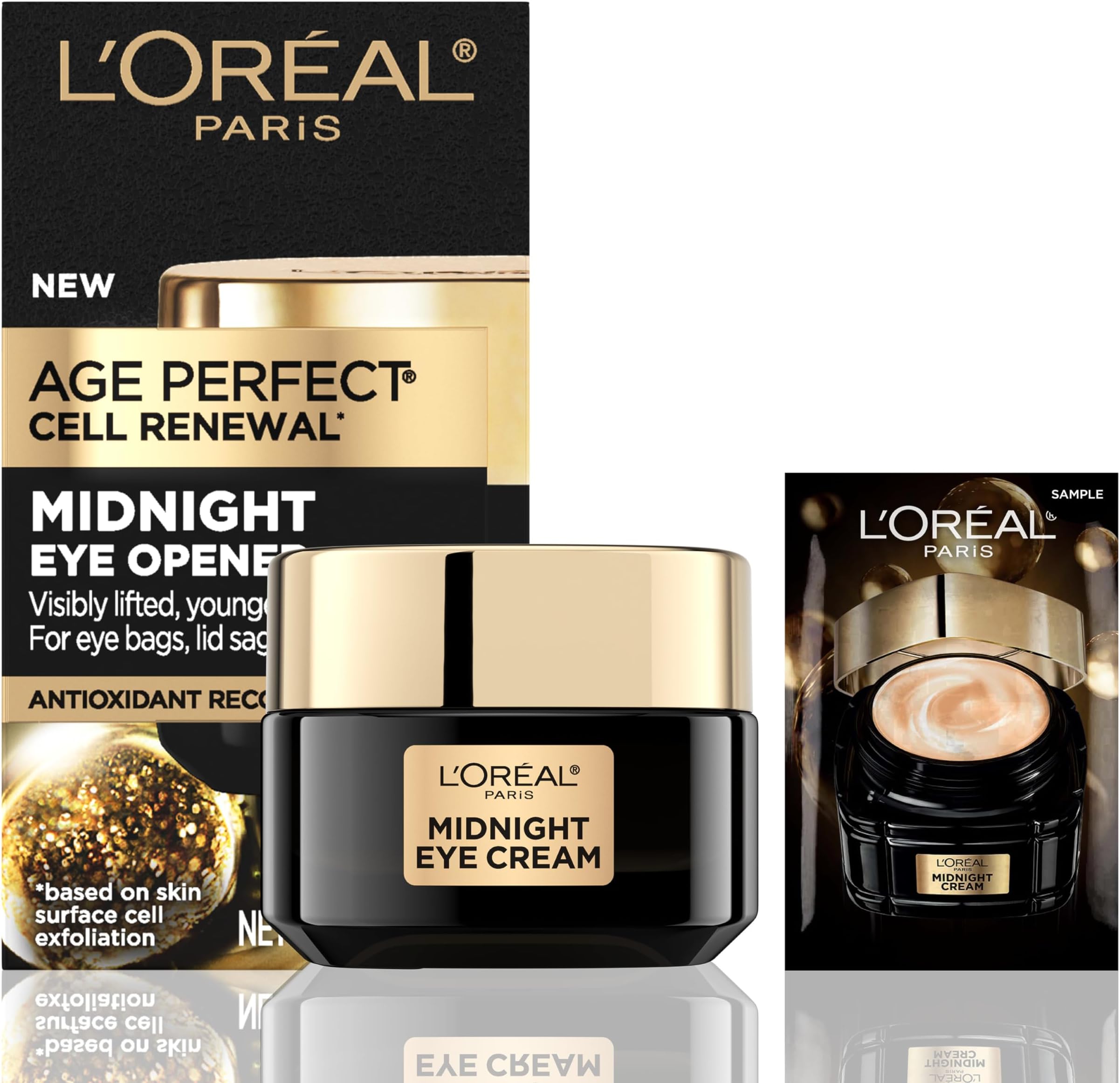 Amazon.com: L'Oreal Paris Age Perfect Cell Renewal Midnight Eye Cream, Antioxidant-Rich Under ...